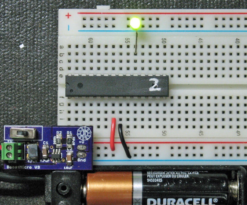 Absolute Most Bare Bones Arduino Atmega328p Using Internal Crystal On Breadboard 4 Steps