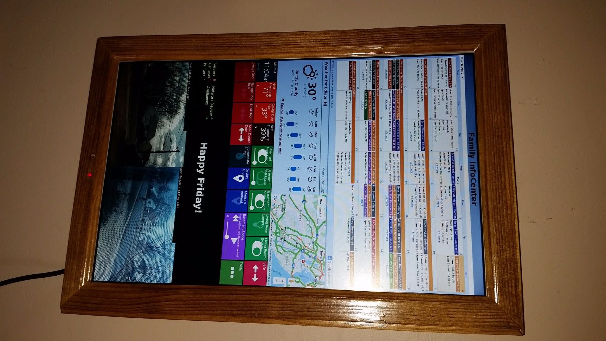 Digital Wall Calendar and Home Information Center : 24 Steps (with ...