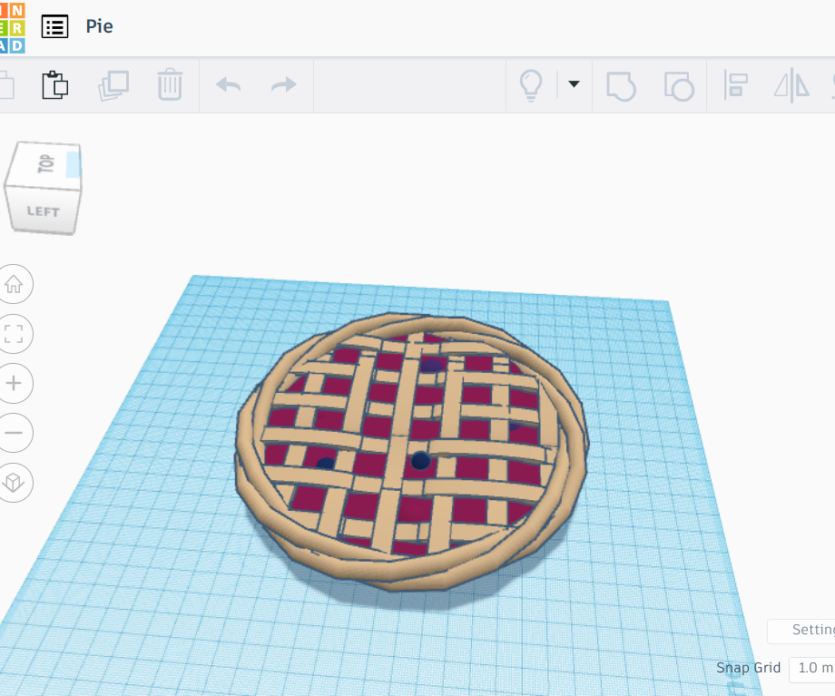 Easy Tinkercad Cherry Pie - Tinkercad