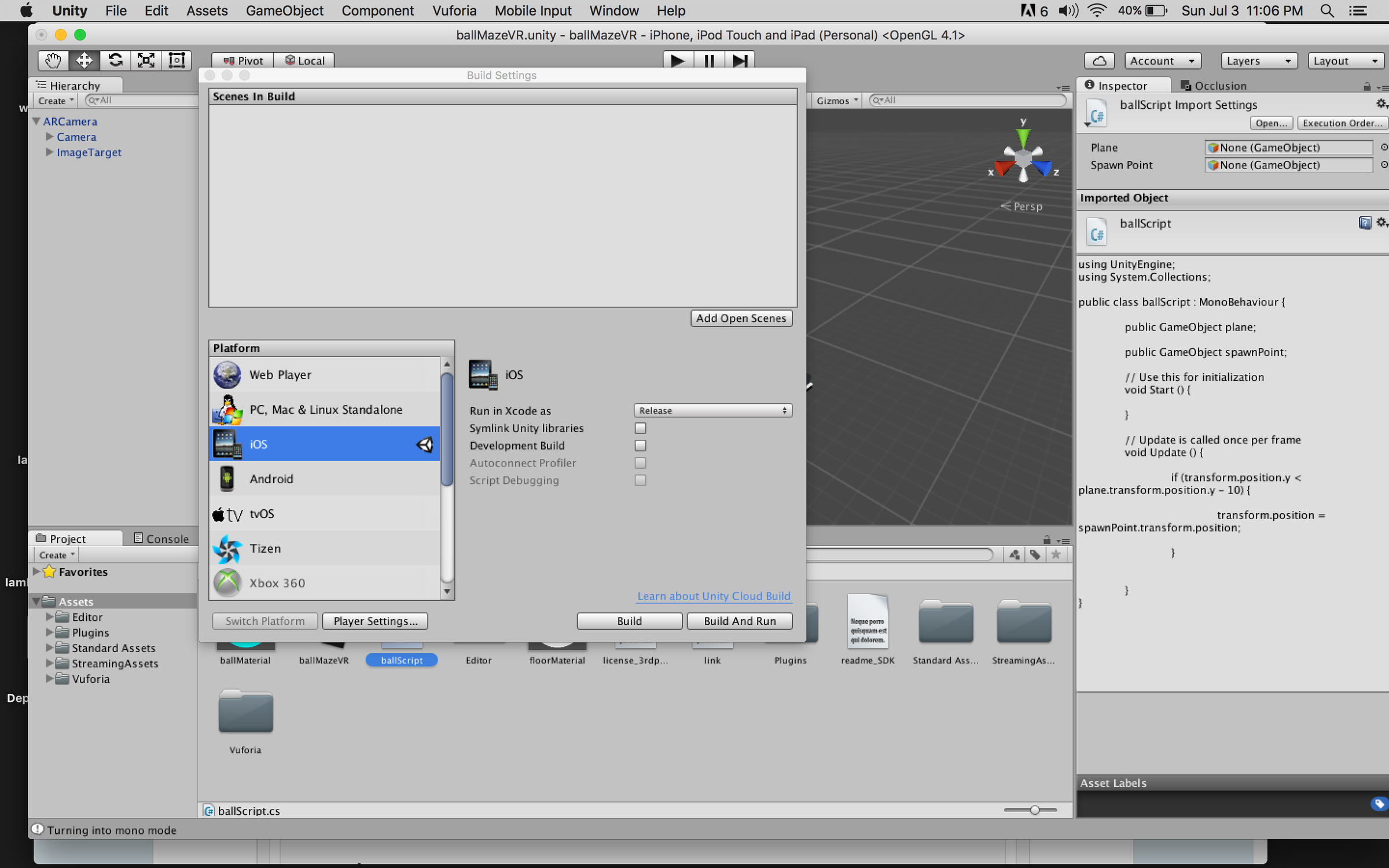 Augmented Reality Tutorial for Beginners With Vuforia and Unity 3D : 3 ...