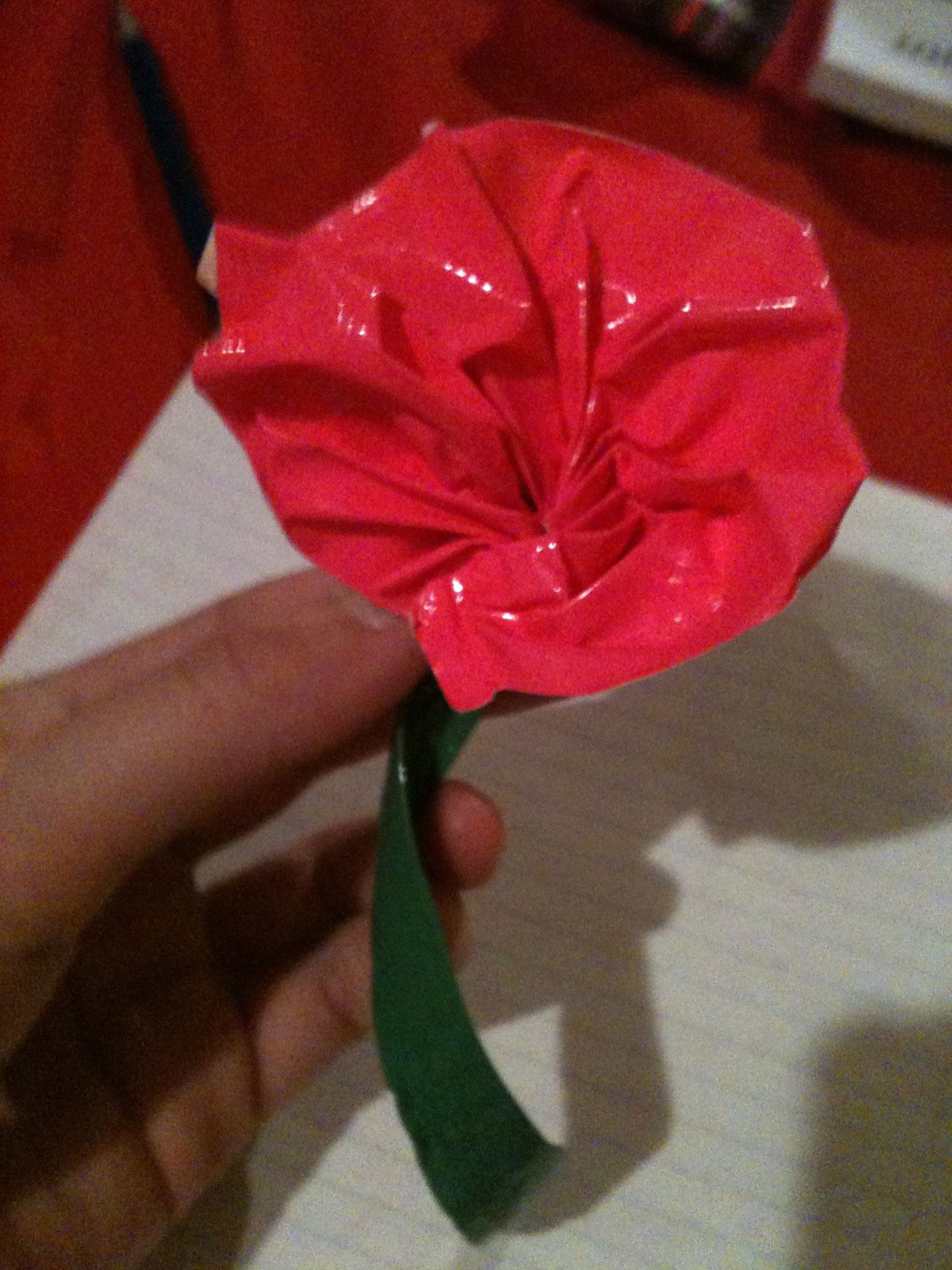 Pleated Duct Tape Flower : 5 Steps - Instructables