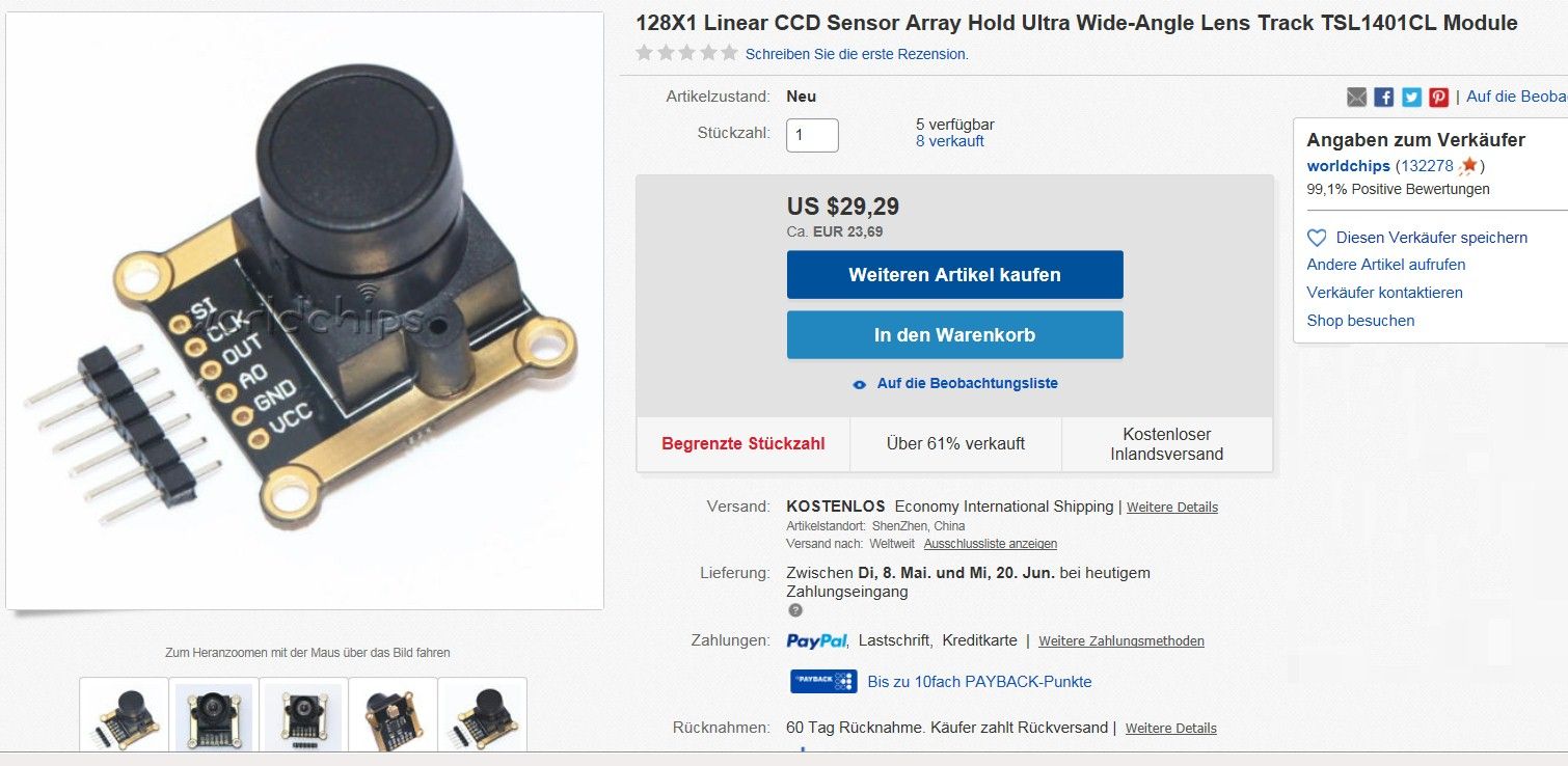 Arduino Spectroscope With TSL1401 and Display : 4 Steps - Instructables