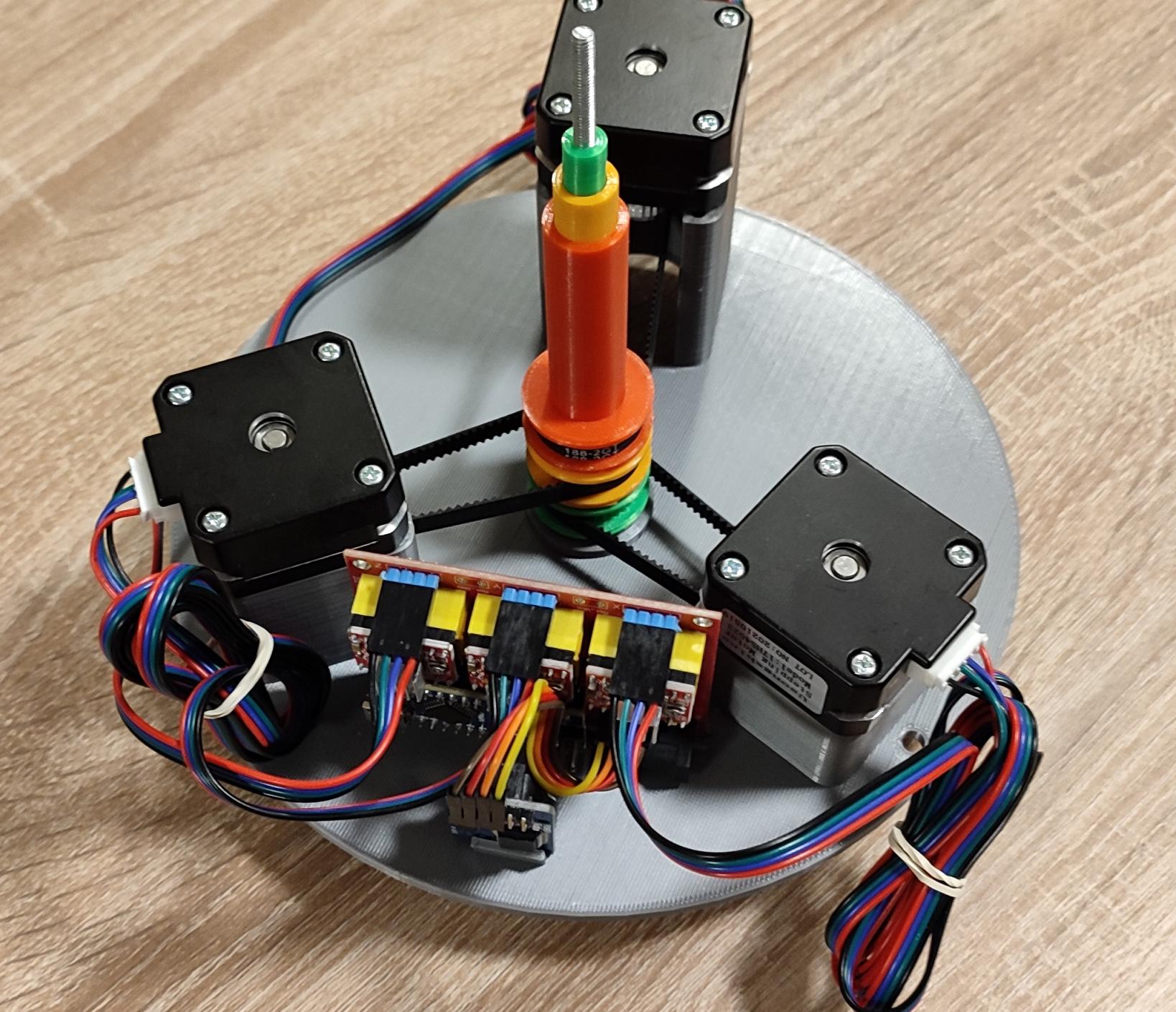 3D Printed Triple Shaft Stepper Motor Mechanism With Arduino Control ...
