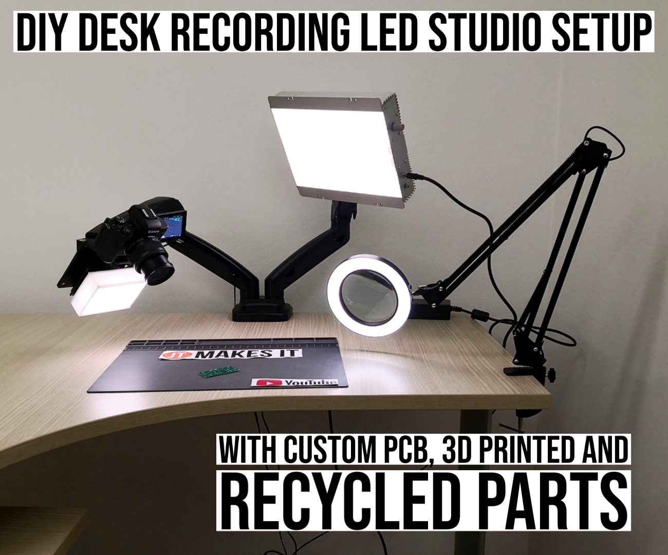 Pro Grade LED Studio Lights and Camera Mount From Scratch - 98 CRI : 13 ...