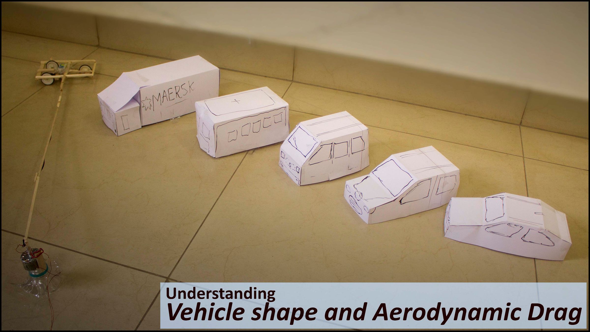 Making Various Paper Shapes Automotive Vehicle and Measuring Drag of It ...