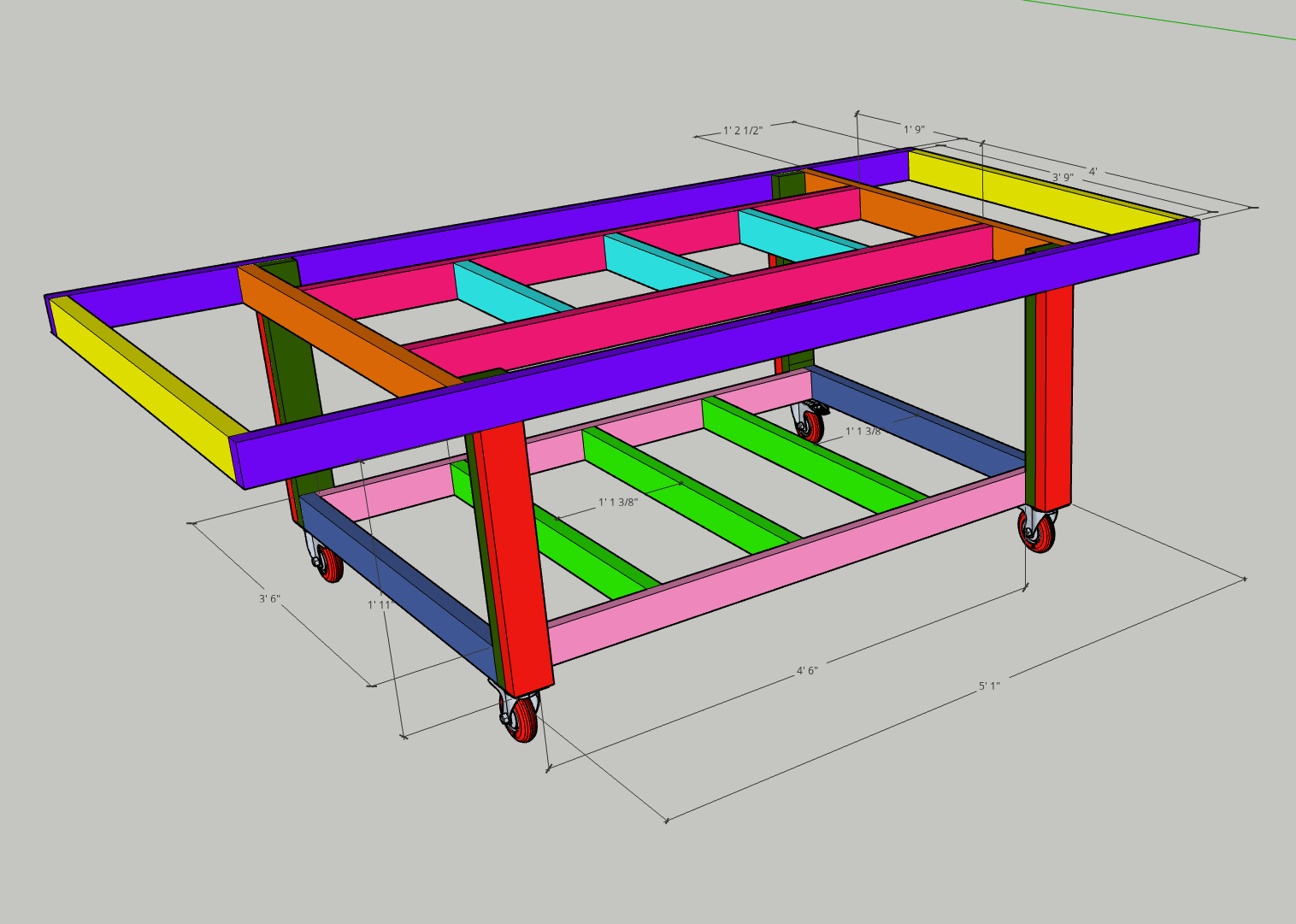 DIY Workbench Table on Wheels : 6 Steps - Instructables