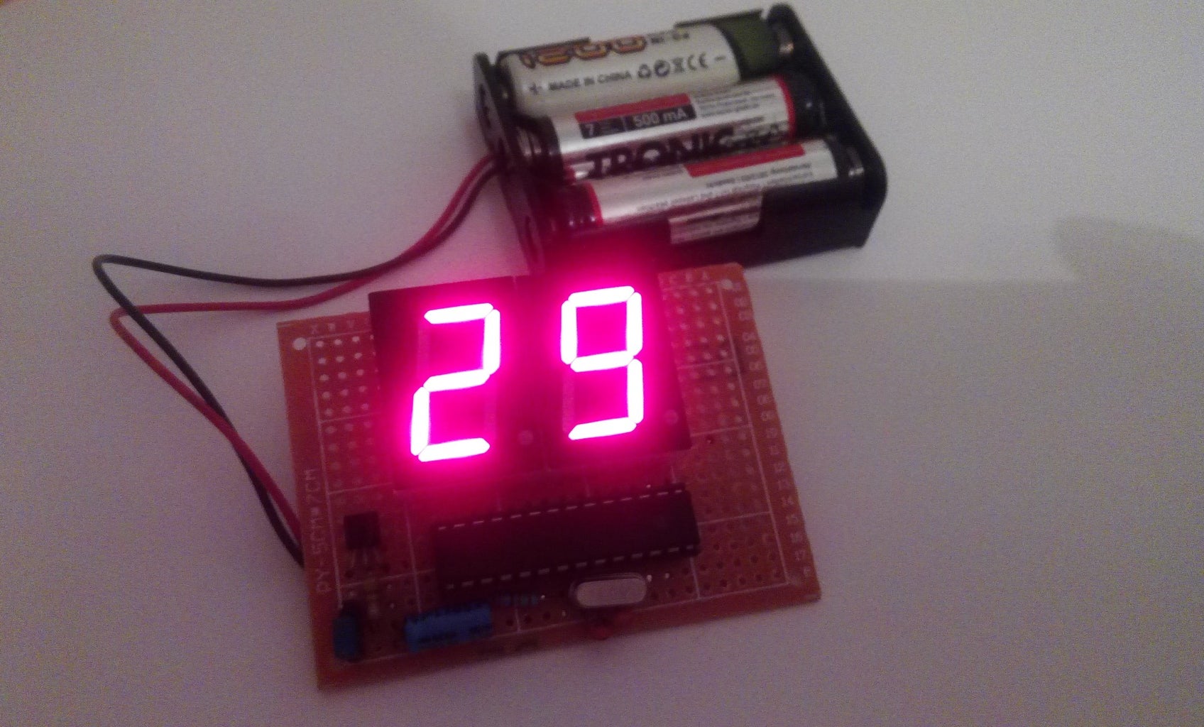 Seven Segment Display Thermometer Arduino Based 4 Steps With Pictures Instructables