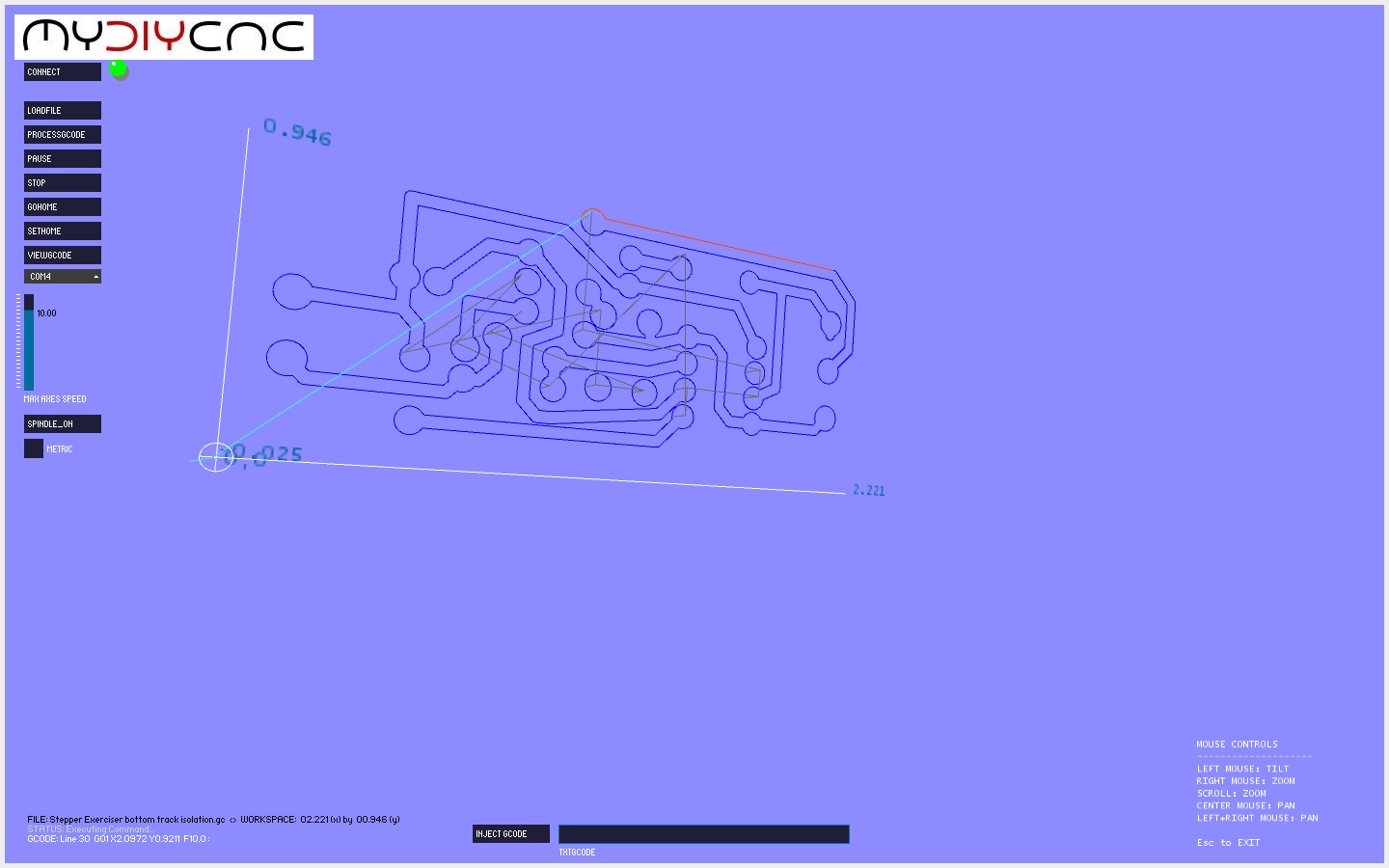 PCB Isolation Track Milling With MyDIYCNC Desktop CNC Machine : 7 Steps ...
