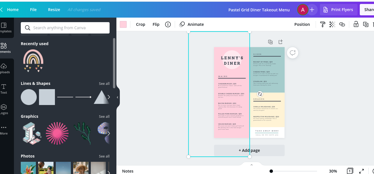 How to Create a Menu Using Canva : 8 Steps - Instructables