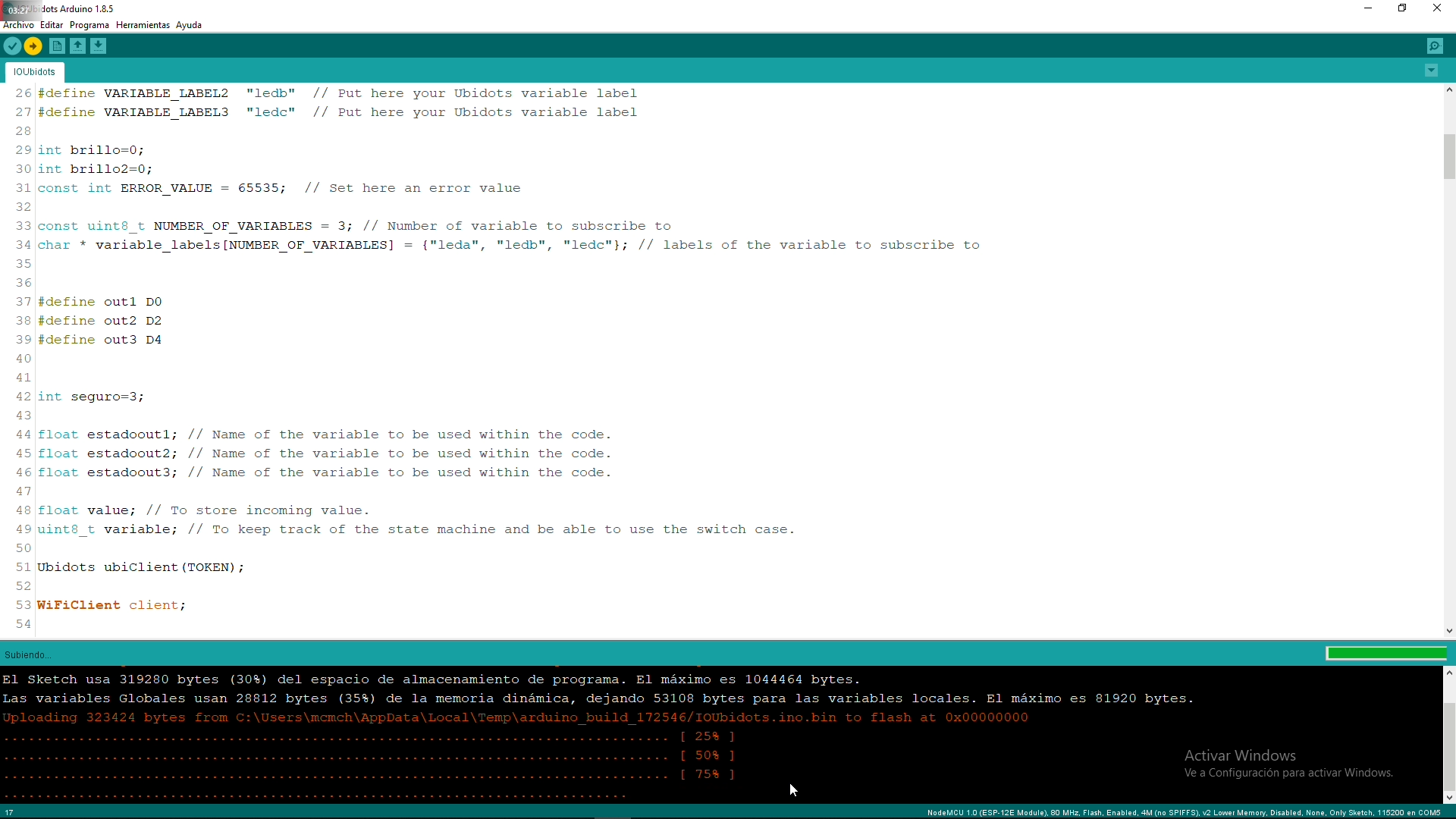 IO Control With Arduino + Esp8266 (NodeMCU) and Ubidots : 5 Steps ...