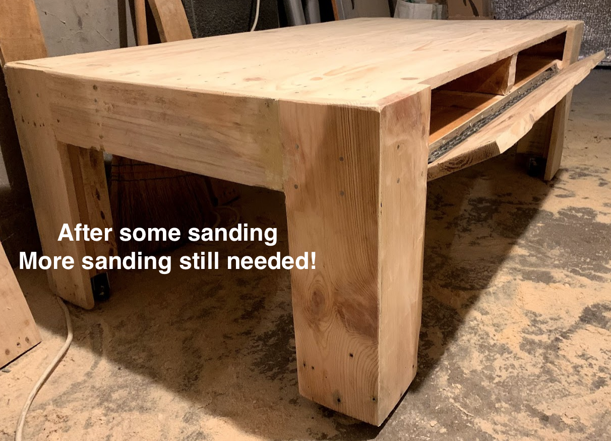 Pallet Coffee Table With Secret Compartment and Invisible Wheels : 7 ...