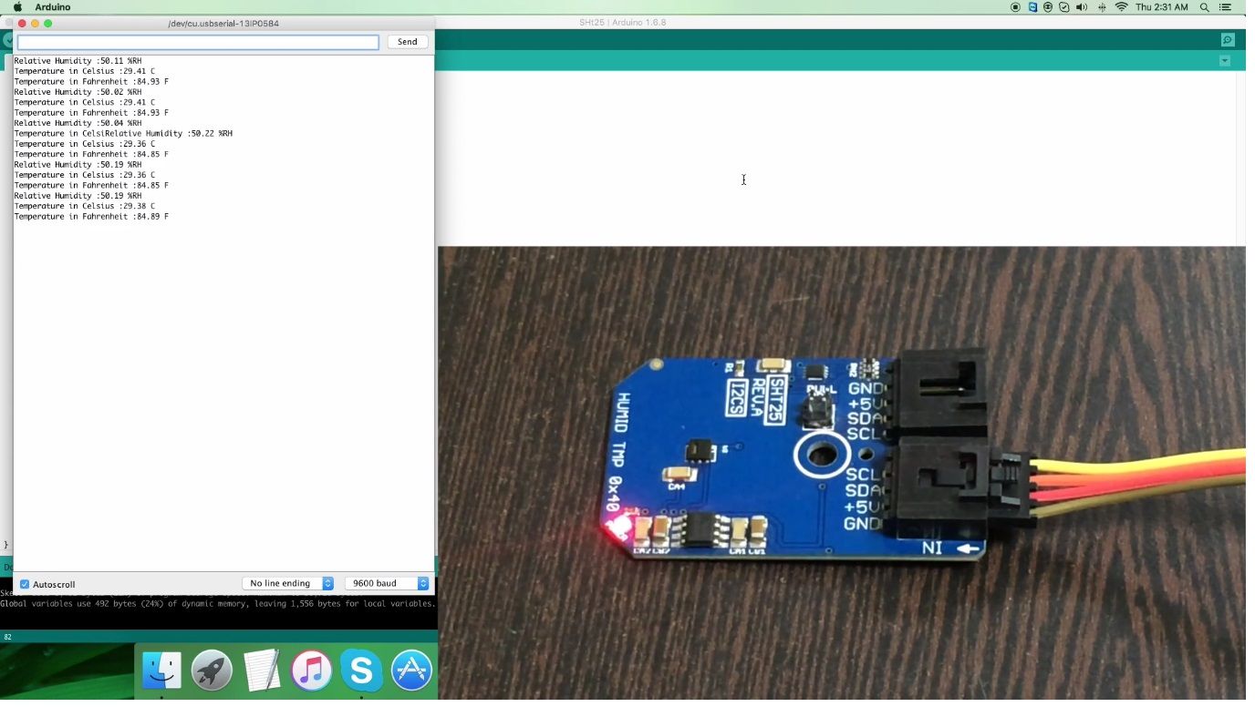Temperature and Humidity Monitoring Using SHT25 and Arduino Nano : 5 ...