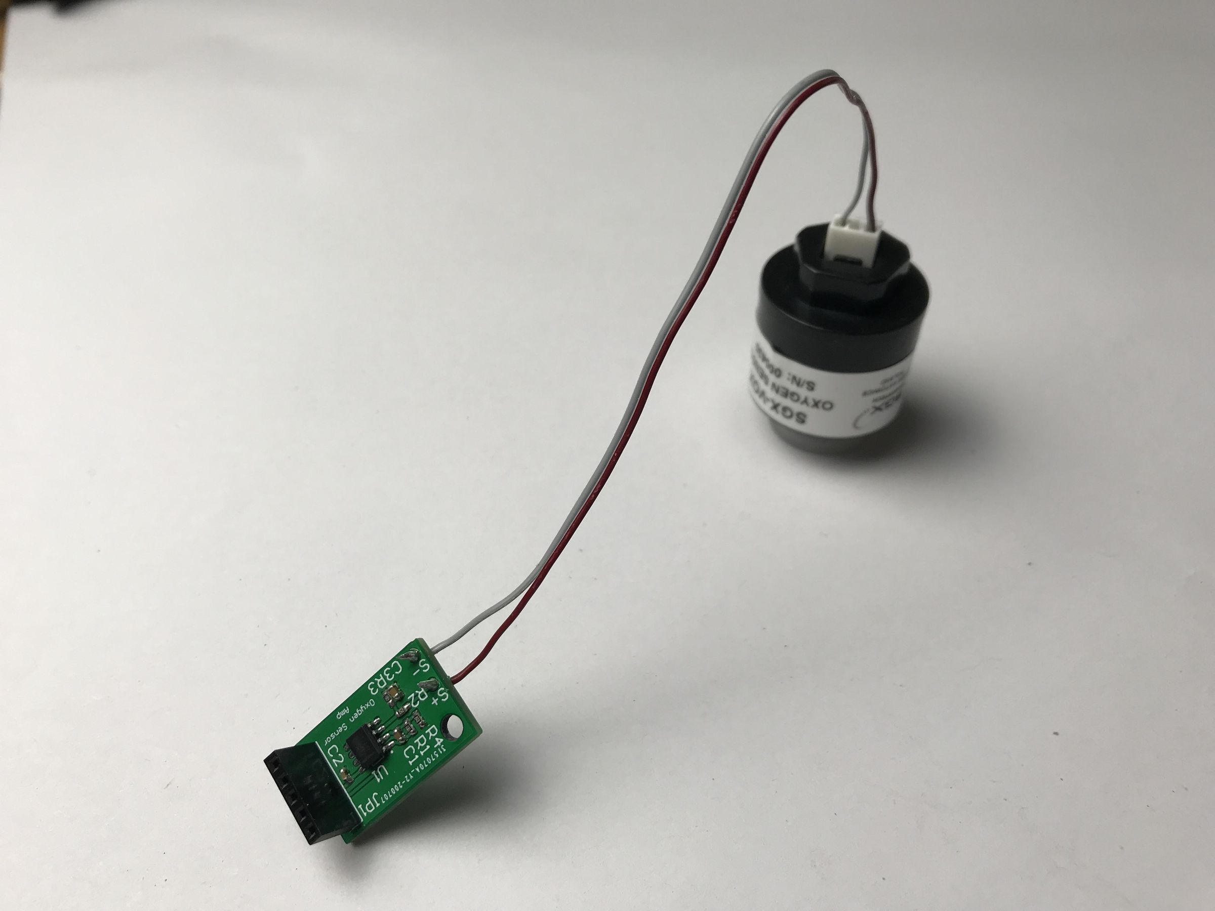 PCB Gain Circuit for SGX-VOX Electrochemical Oxygen Sensor 0-100% FiO2 ...