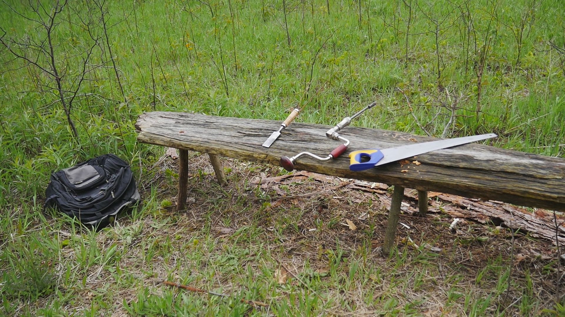 Rustic Campfire Bench With Basic Tools : 5 Steps (with Pictures ...
