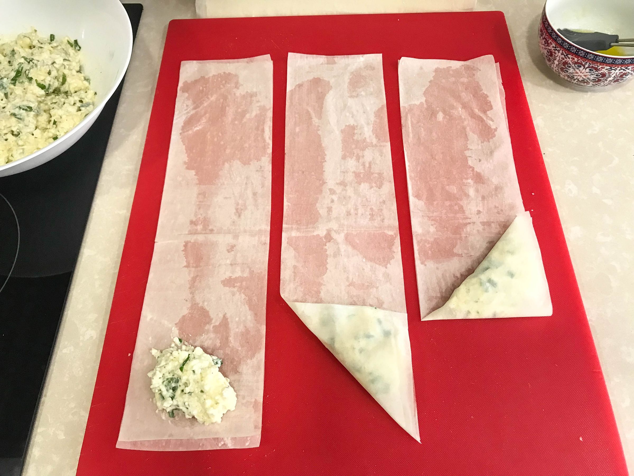 Easy Filo Cheese Triangles With Parsley : 5 Steps (with Pictures ...