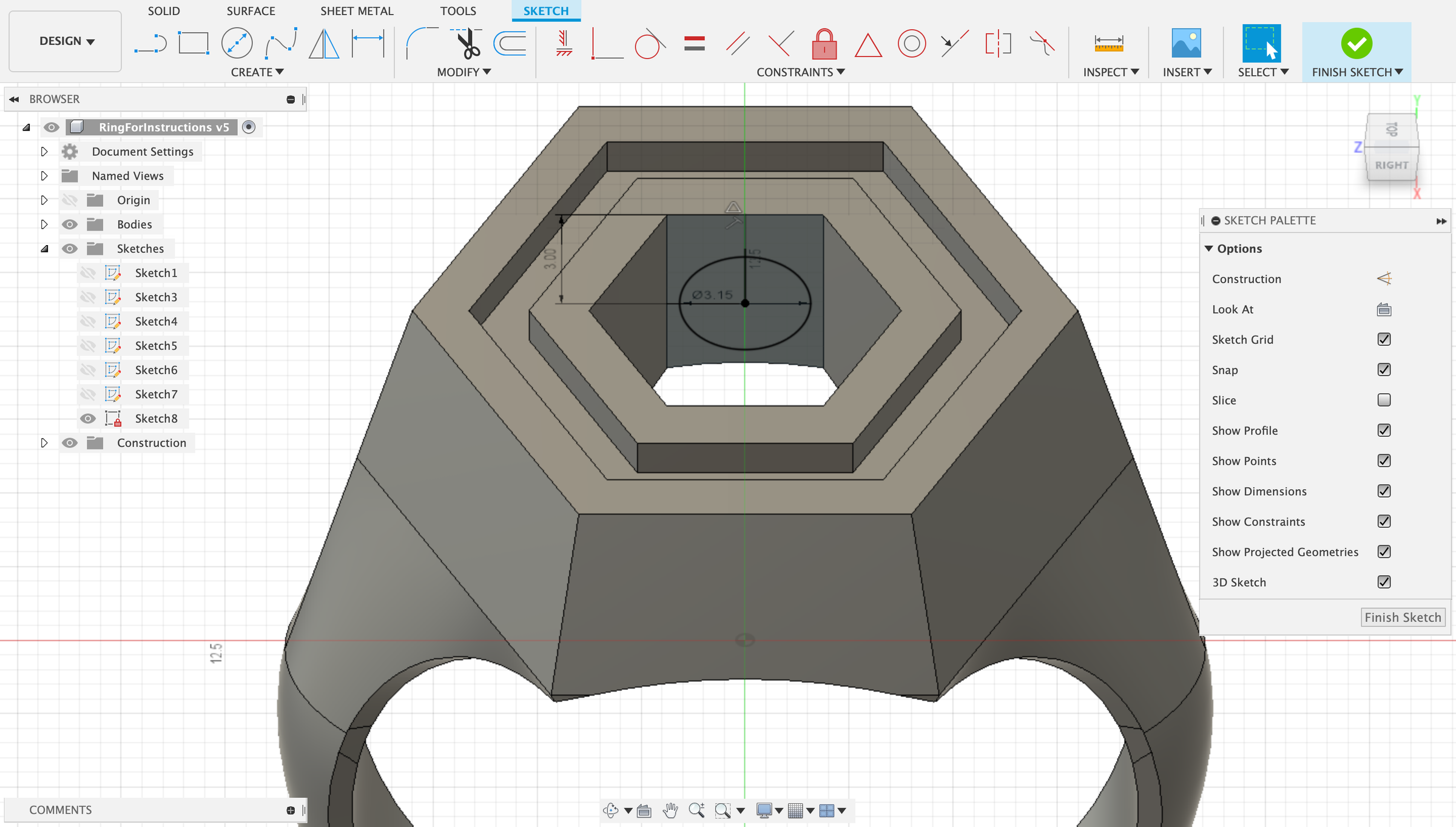 Bit Driver Ring (3D Printed, Wearable Hex Bit Driver) : 12 Steps (with ...