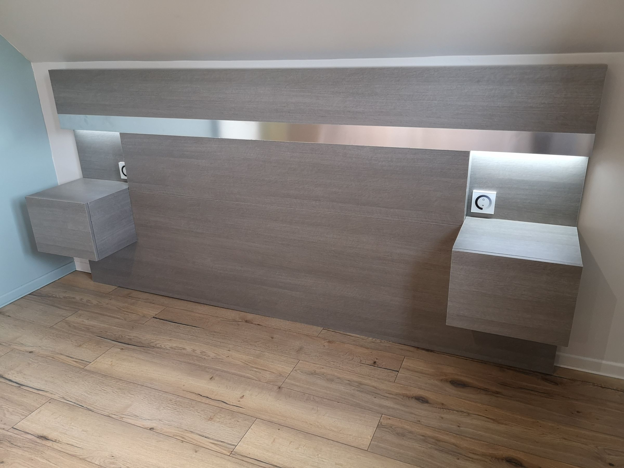 Headboard With Integrated Bedside Tables and Lighting : 14 Steps (with ...