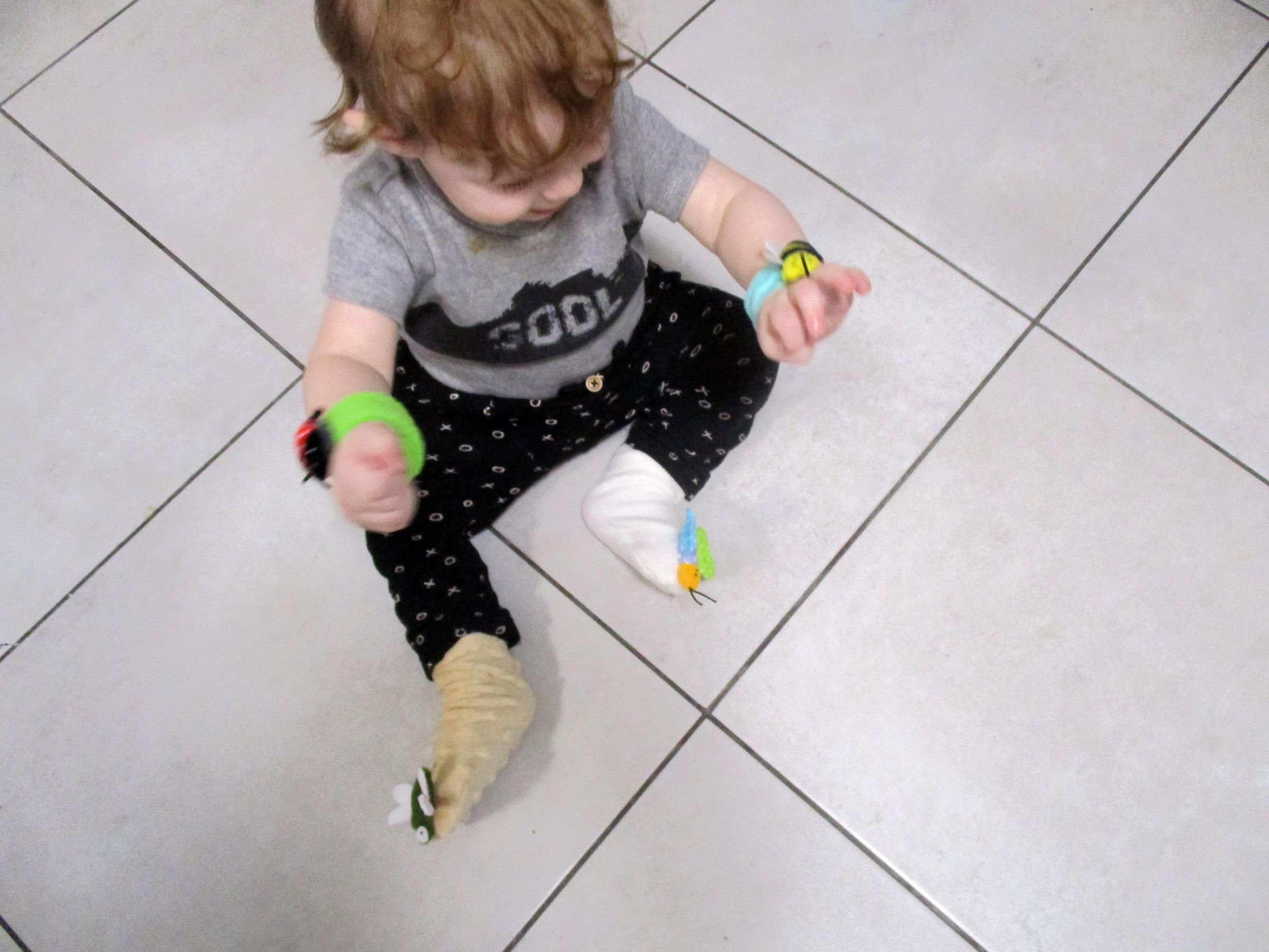DIY Wrist Rattles and Foot Finder Socks - a Wearable Sensory Toy : 10 ...