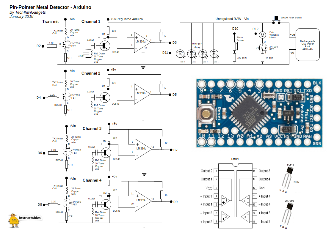 Pin-Pointer Metal Detector - Arduino : 6 Steps (with Pictures ...