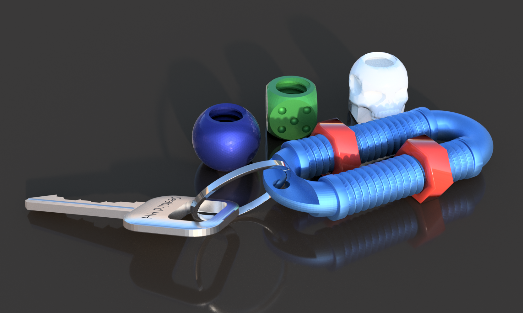 Key Chain - Modifiable - 3D Printed : 4 Steps - Instructables