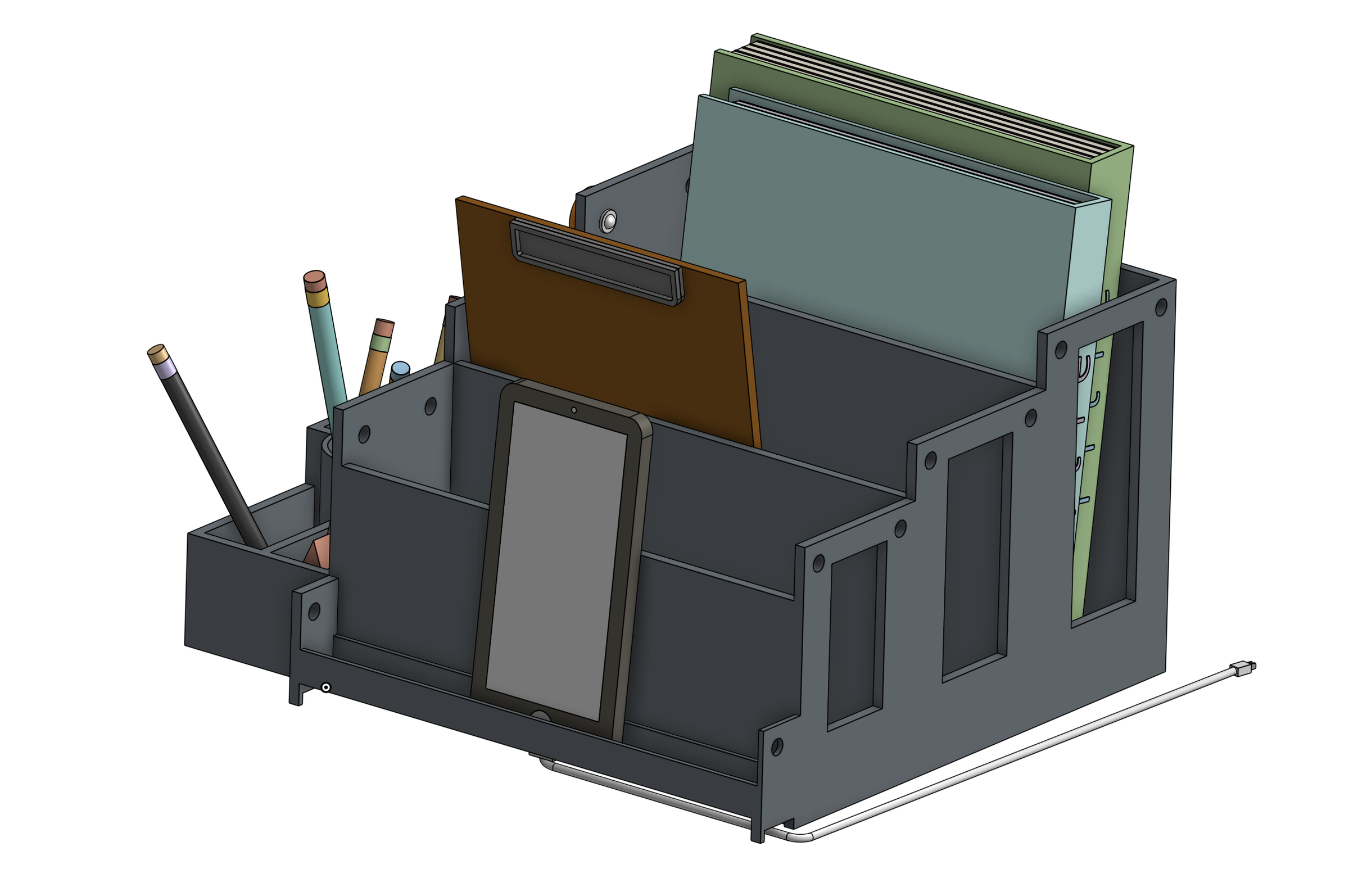 Desk Organizer Design Using Onshape : 28 Steps - Instructables