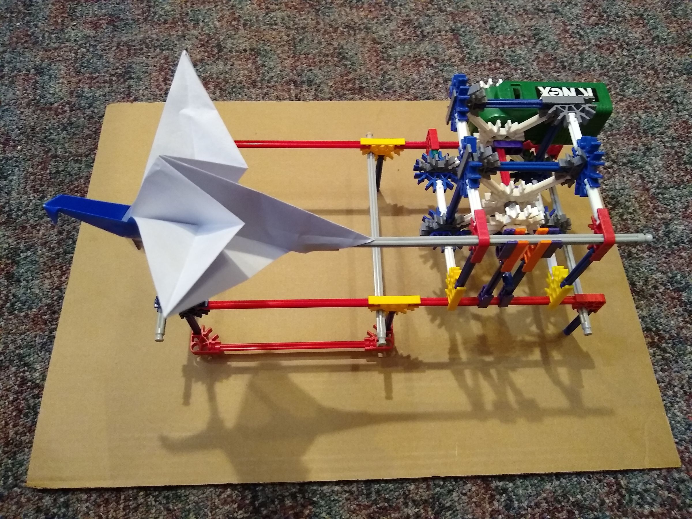 Knex and Origami Flapping Bird Automata : 11 Steps (with Pictures ...