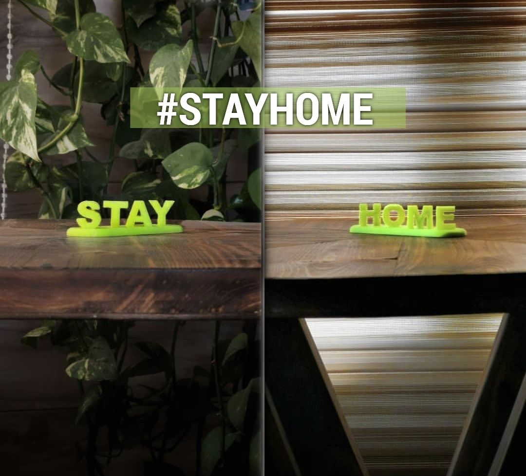 3D Printed "Stay Home" Anamorphic Text : 7 Steps (with Pictures ...