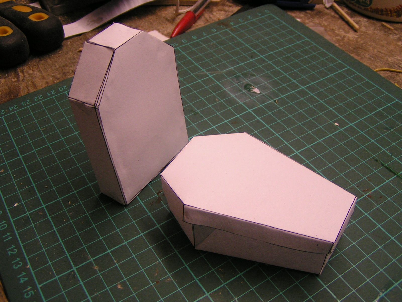 Small Papercraft Coffin and Headstone Desk Ornament. : 4 Steps ...