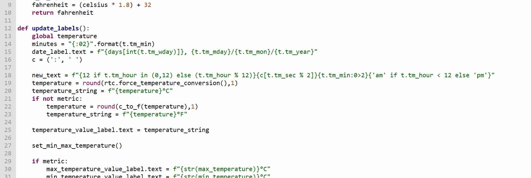 Raspberry Pi Pico Thermometer & Clock : 5 Steps (with Pictures ...