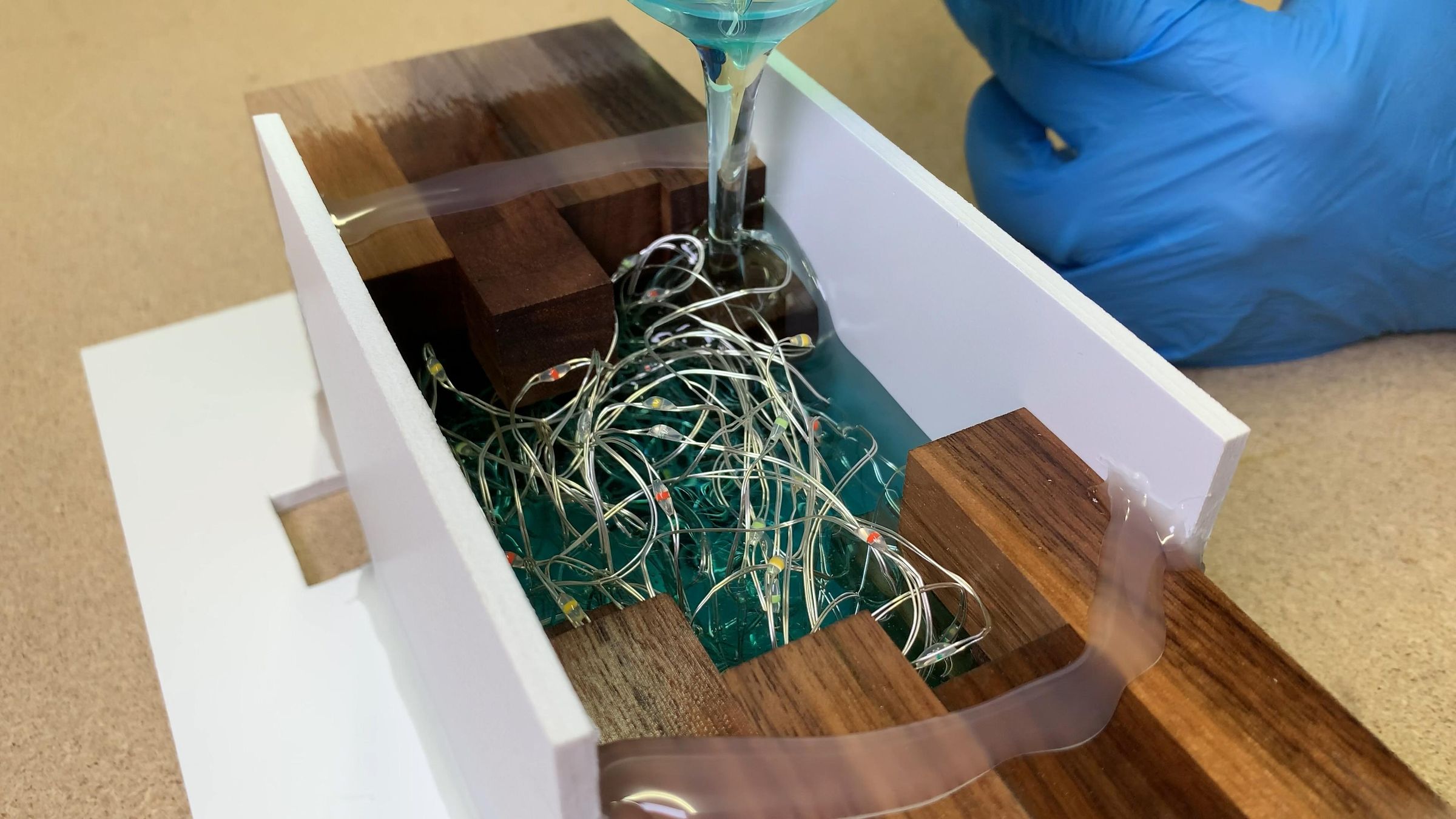 Epoxy Resin and Walnut LED Night Lamp : 18 Steps (with Pictures ...