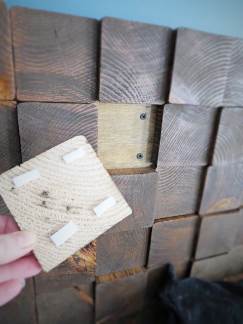 Wood block headboard store