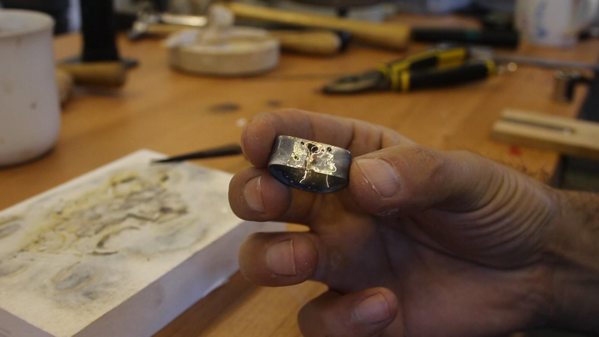 Damascus Steel and Silver Spinner Ring : 11 Steps (with Pictures ...