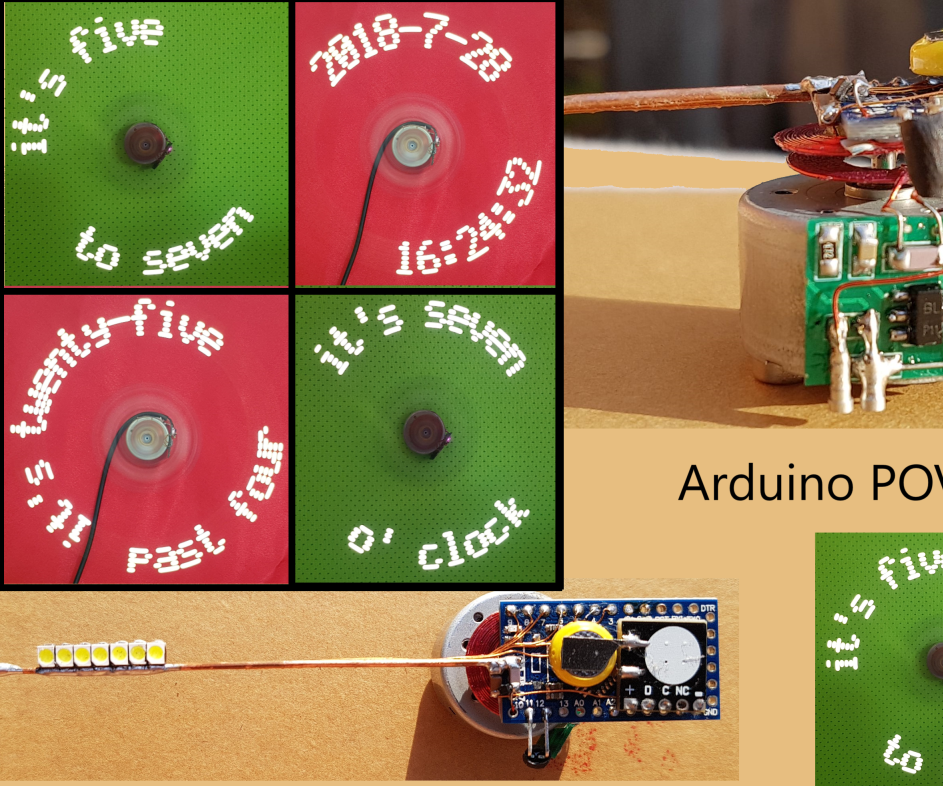 Arduino Wireless Power Pov Word Clock 8 Steps Instructables