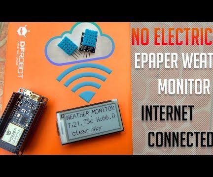 IoT Weather Monitor E-Paper Display | Internet Connected ESP8266 : 7 ...