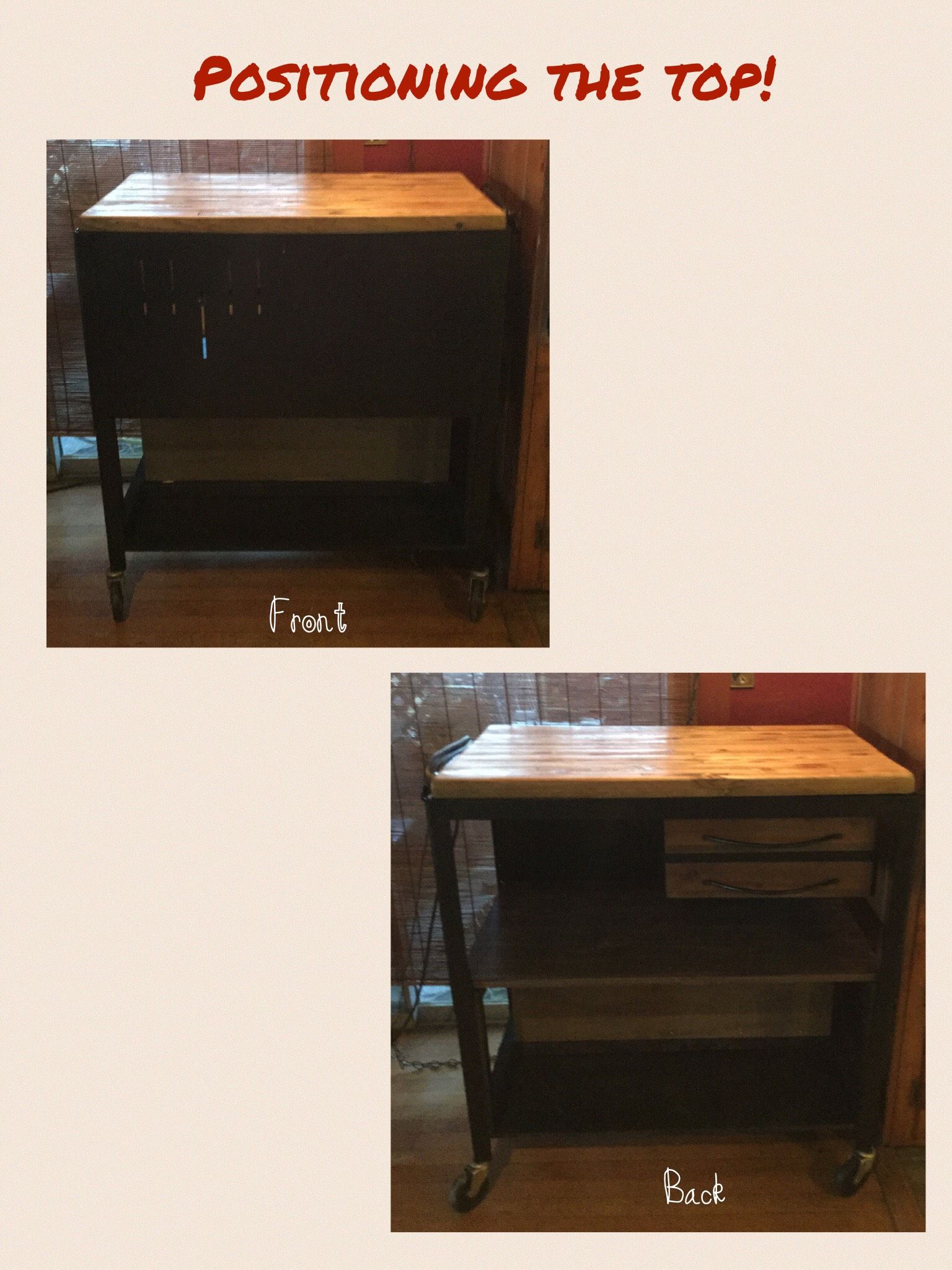 Obsolete Overhead Projector/AV Cart to Kitchen Island Storage : 6 Steps ...