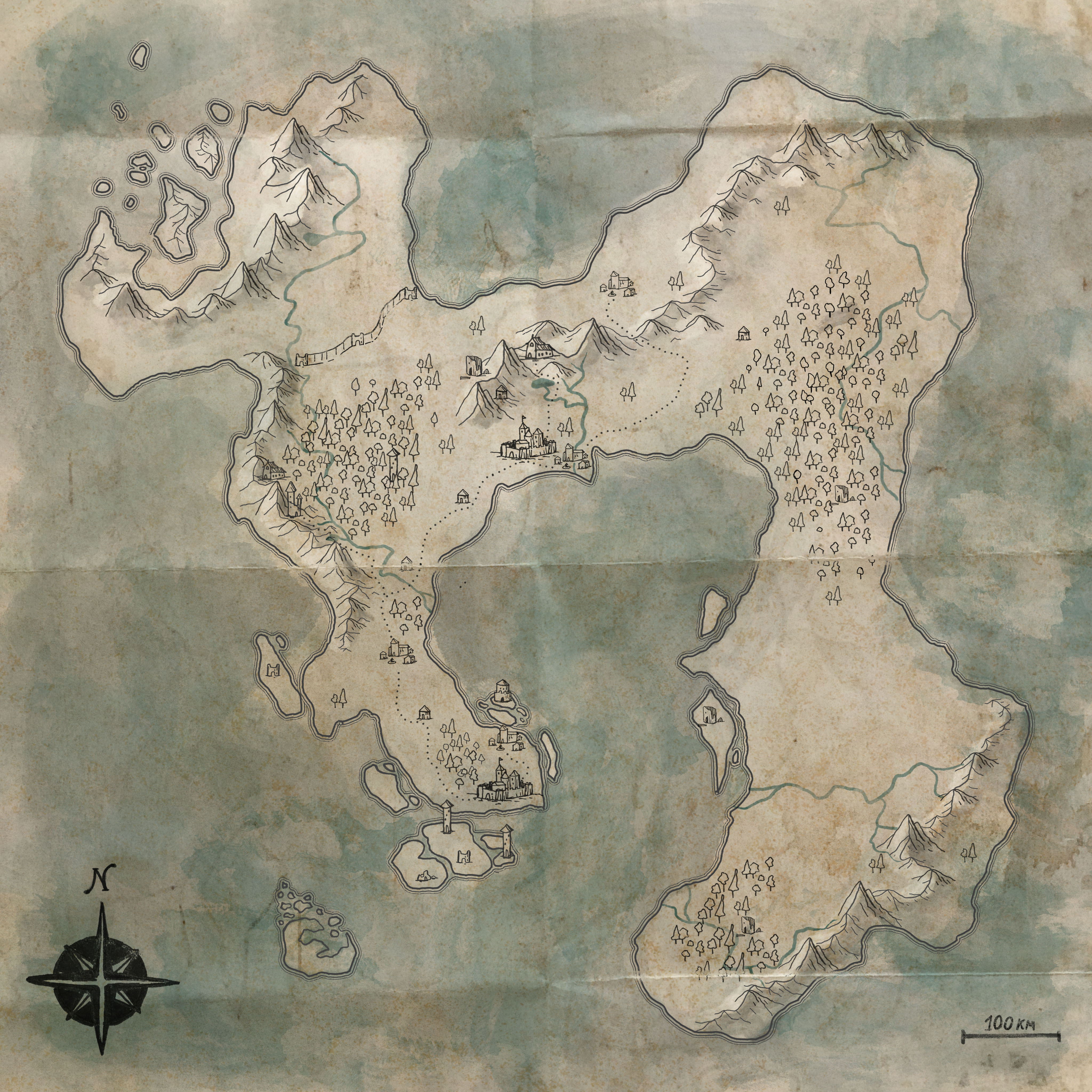 How to Make RPG Maps With Procreate | With Free Brushes : 8 Steps (with ...