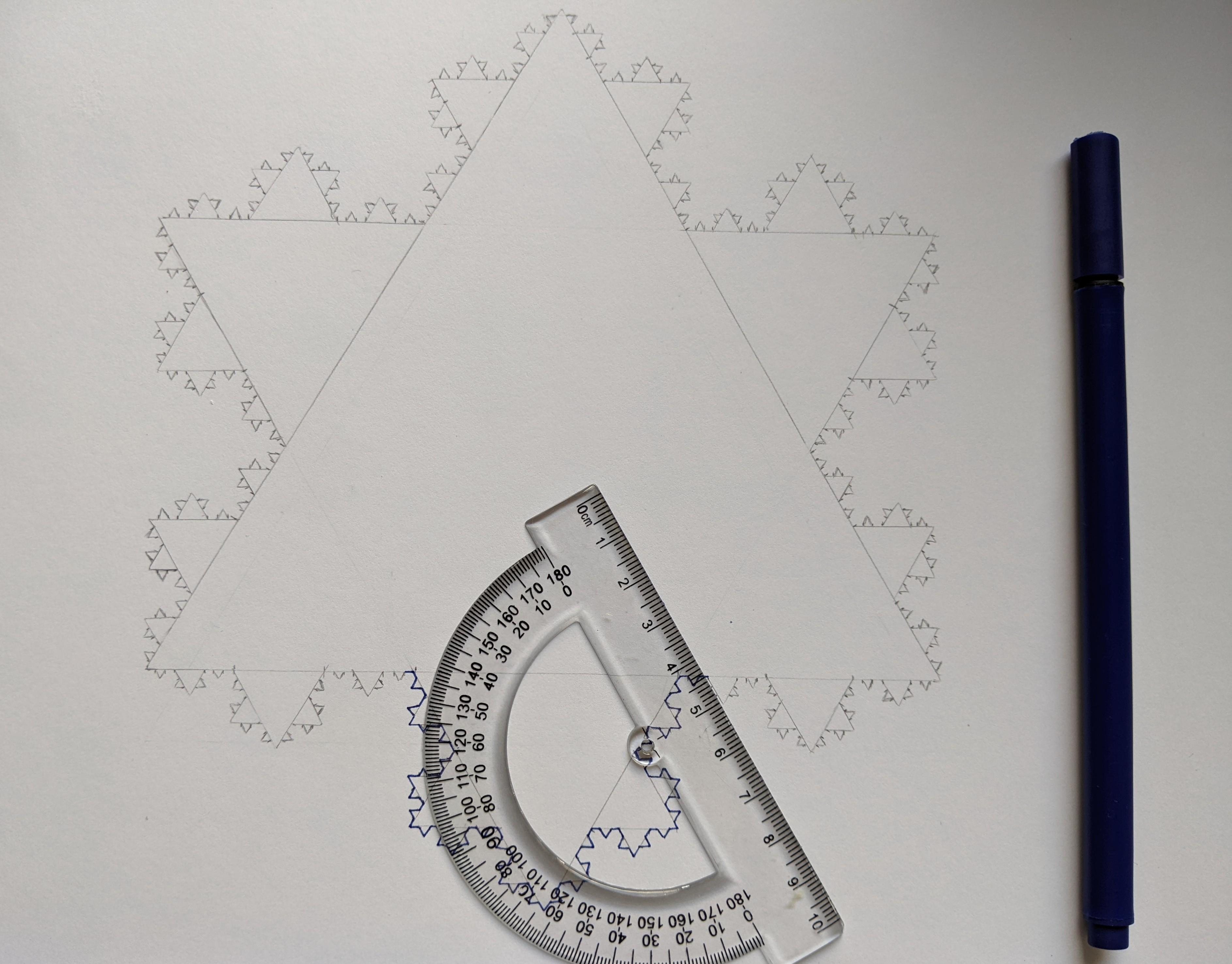 Drawing Koch Snowflake by Hand (Meditative Fractal Art) : 8 Steps (with ...