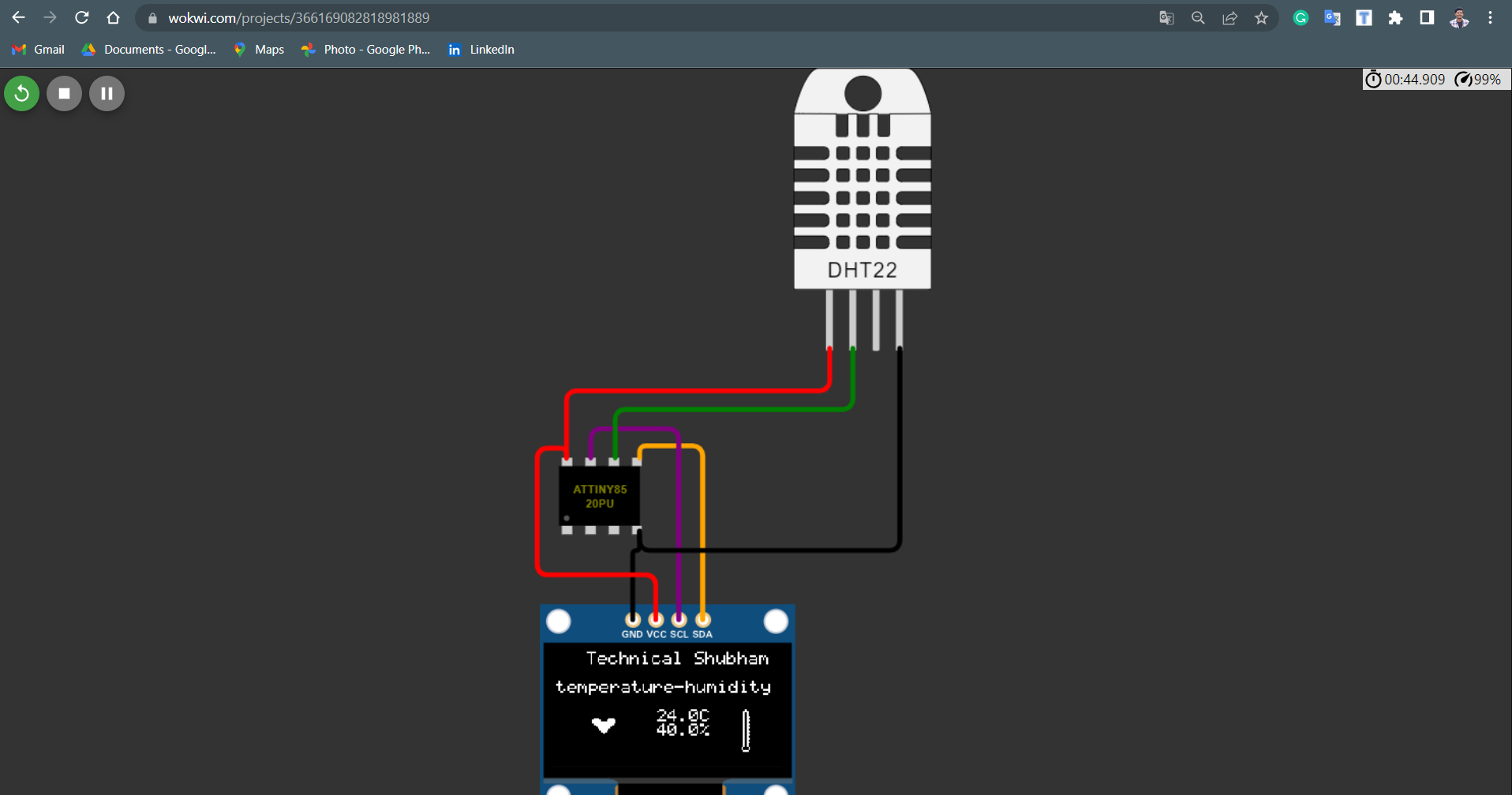 Weather Station Using Attiny85 Microcontroller With Oled Display : 7 ...