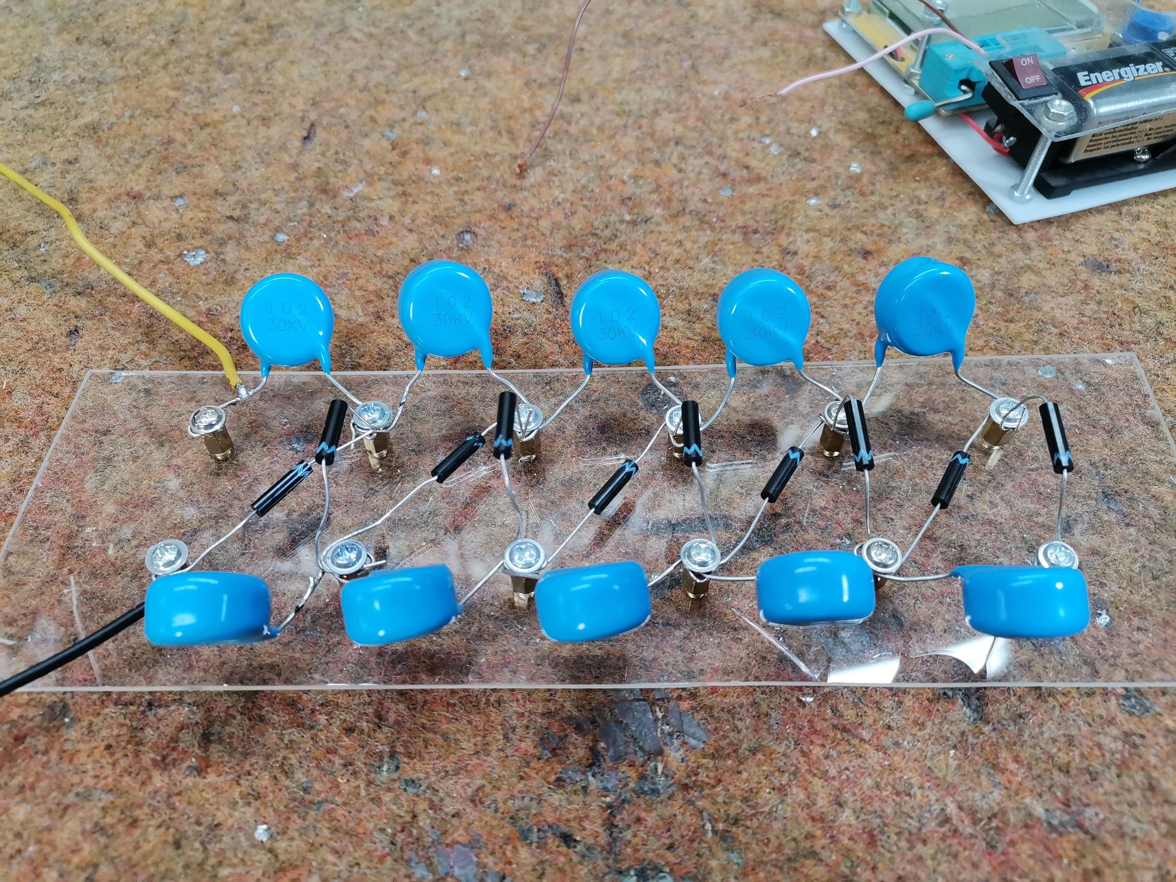 DIY 15V to 200.000 V Cockroft-Walton Voltage Multiplier - Instructables