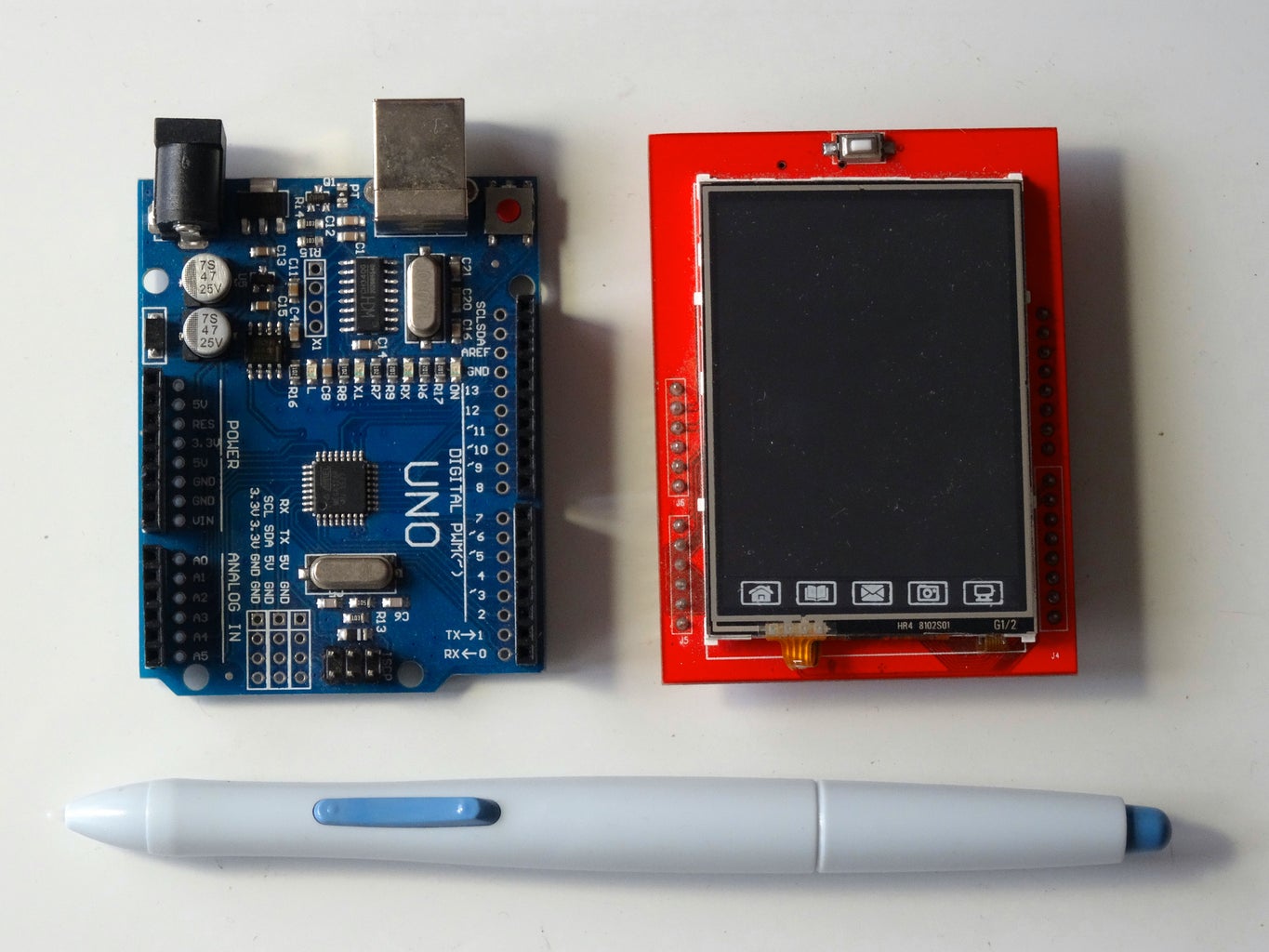 Program Arduino Uno With Visuino To Draw On Ili9341 Tft Touchscreen Display Shield With Pen 12