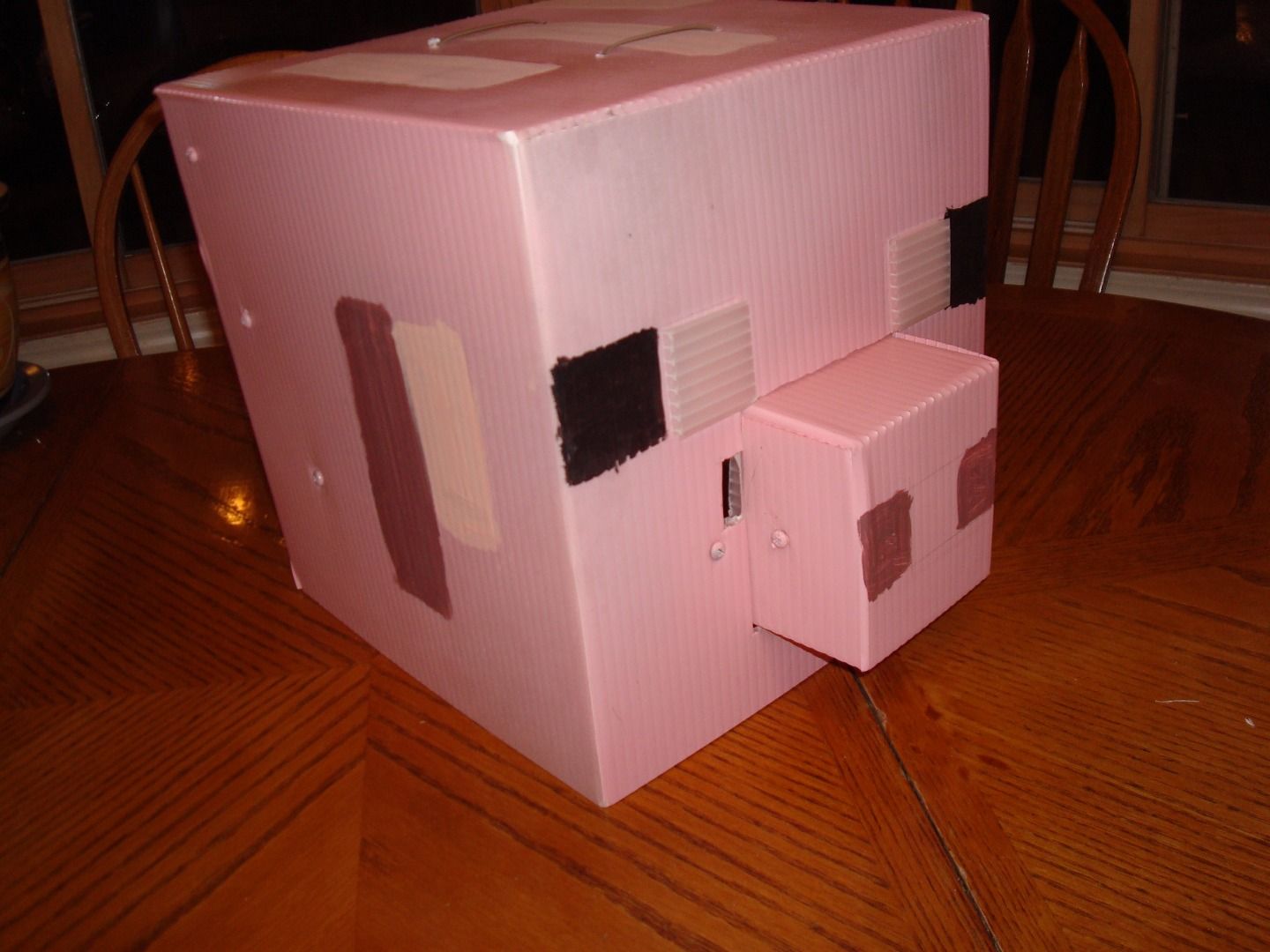 Minecraft Pig Halloween Costume Head Coroplast : 8 Steps (with Pictures ...