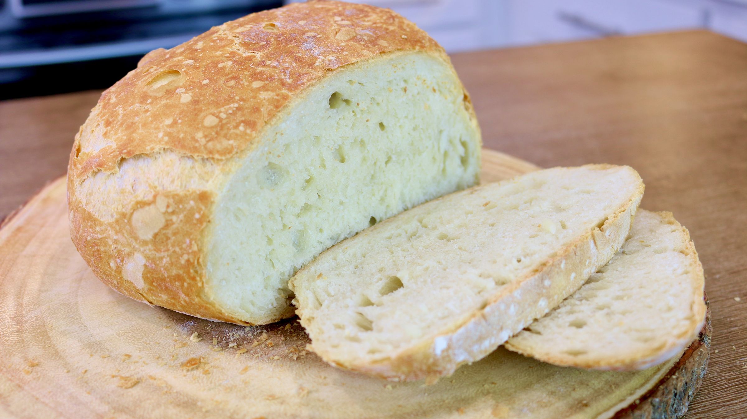 Lazy Man Bread | 4 Ingredients Bread Recipe | No Knead | No Machine ...