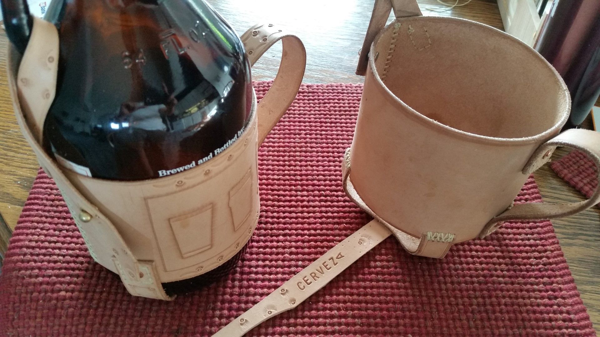 Leather Beer Growler Holder : 7 Steps (with Pictures) - Instructables