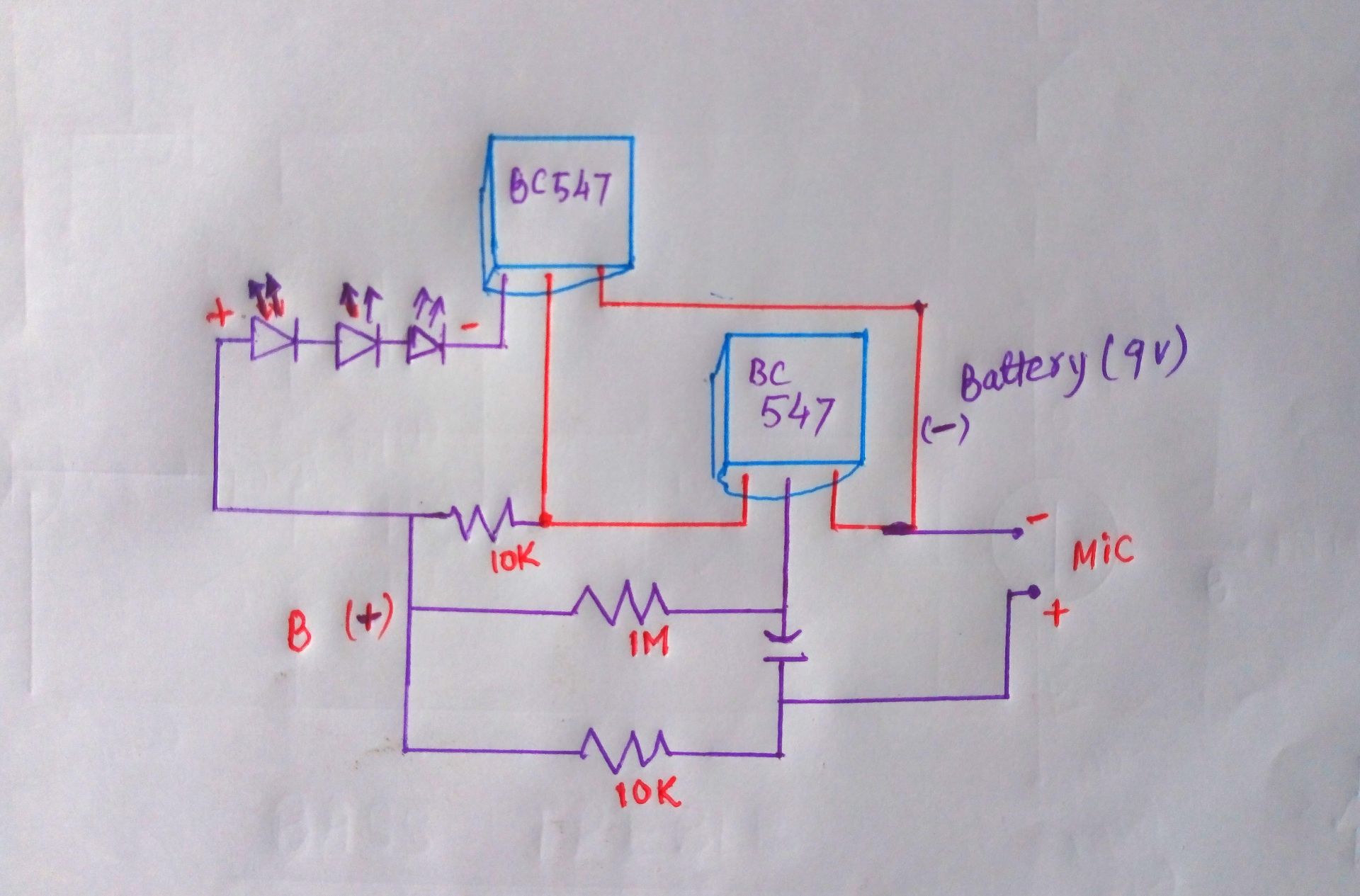 Music Reactive Light Using BC547 Transistor : 13 Steps - Instructables