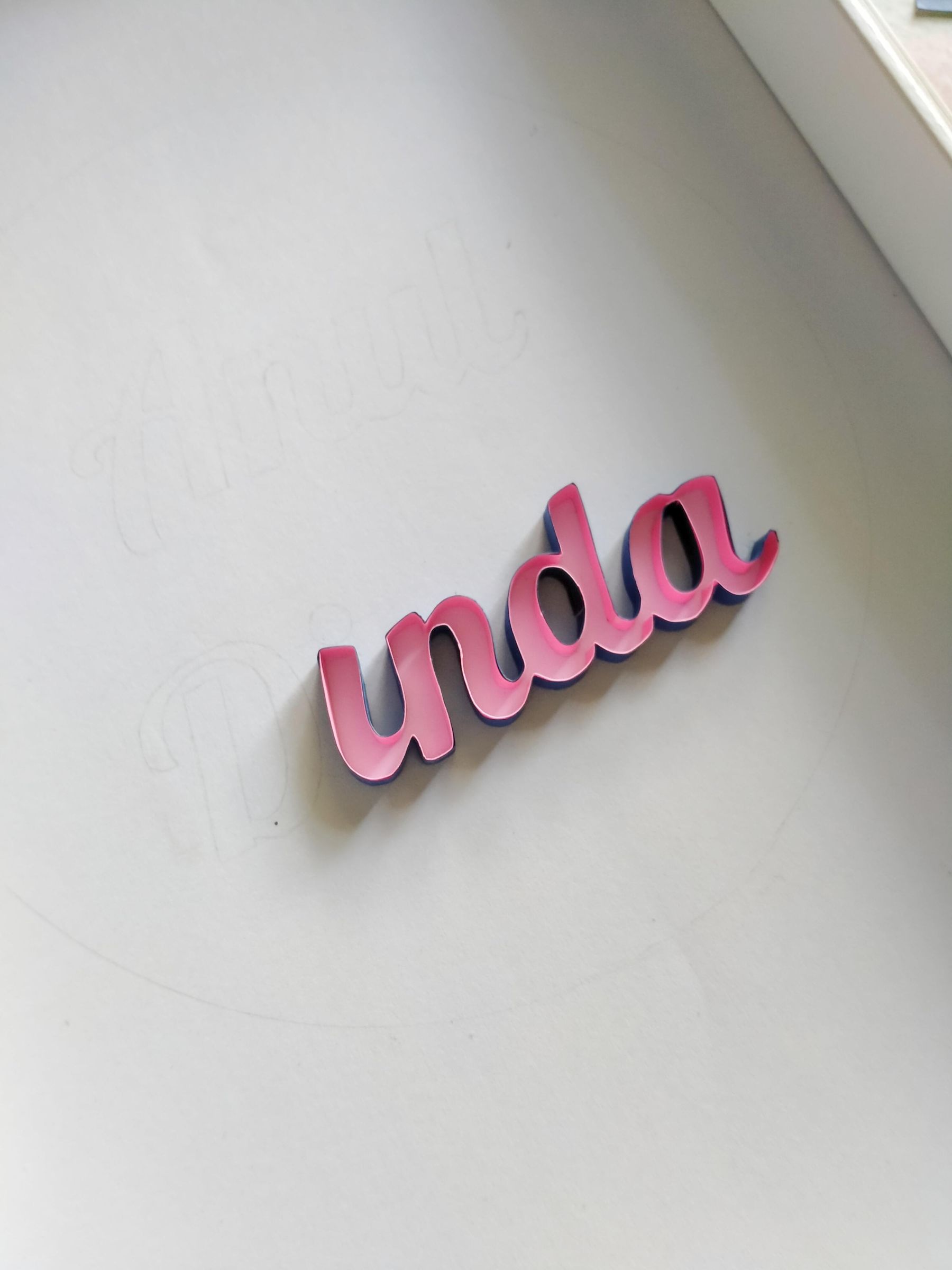 Paper Quilling Typography | Dual Colors Outline : 5 Steps (with ...