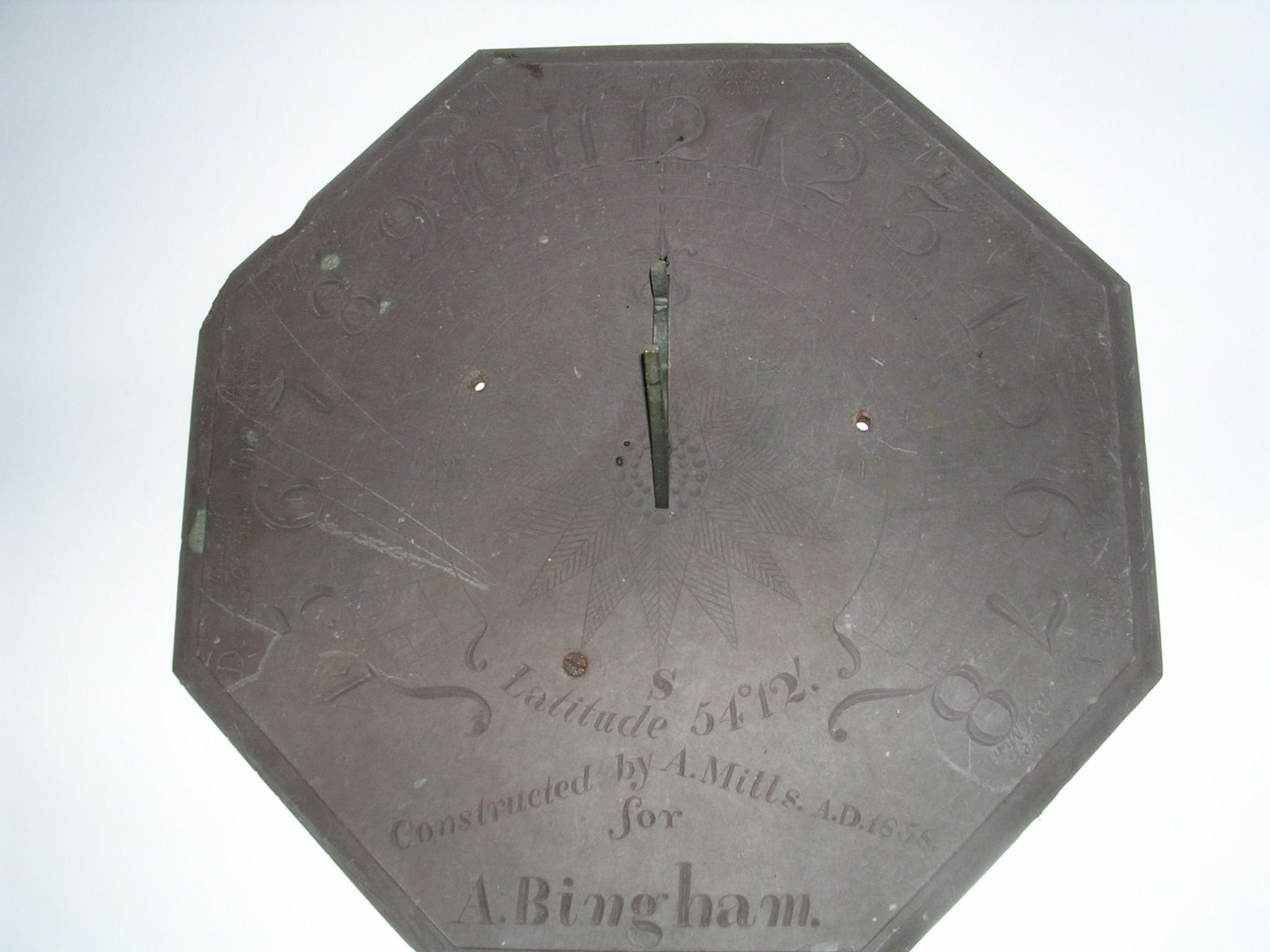 A Slate Sundial, Carved by My Great Great Great Grandfather in 1858 ...