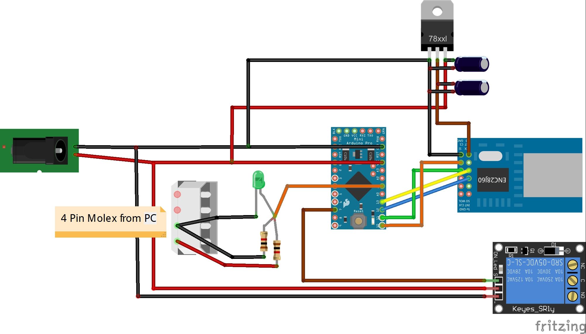 NAS Over Ethernet ON Switch / WOL / Remote on for NAS ENC28J60 : 6 Steps (with Pictures ...
