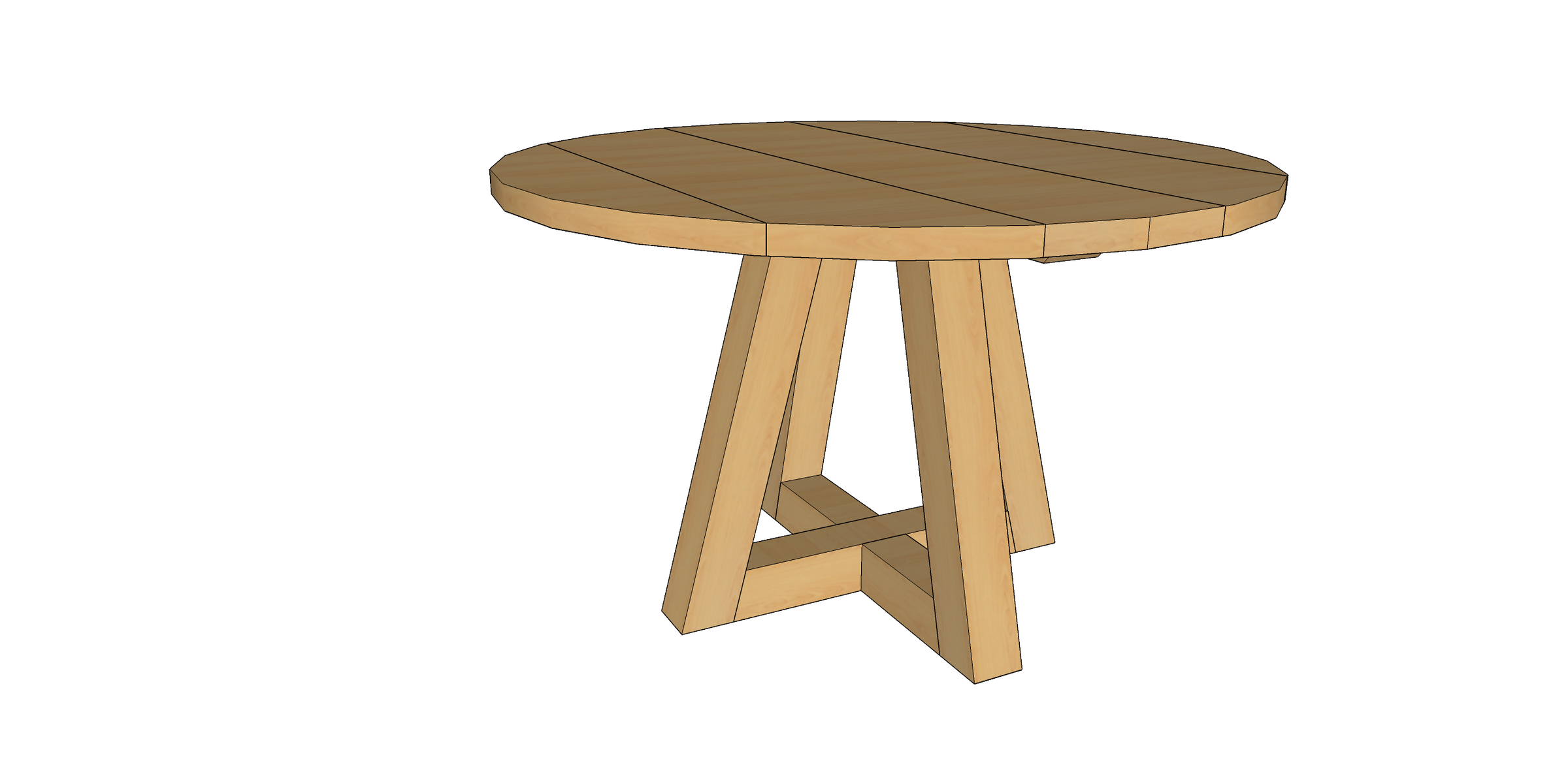 Round Dining Table Build With Only $300 in Tools and Materials : 9 ...