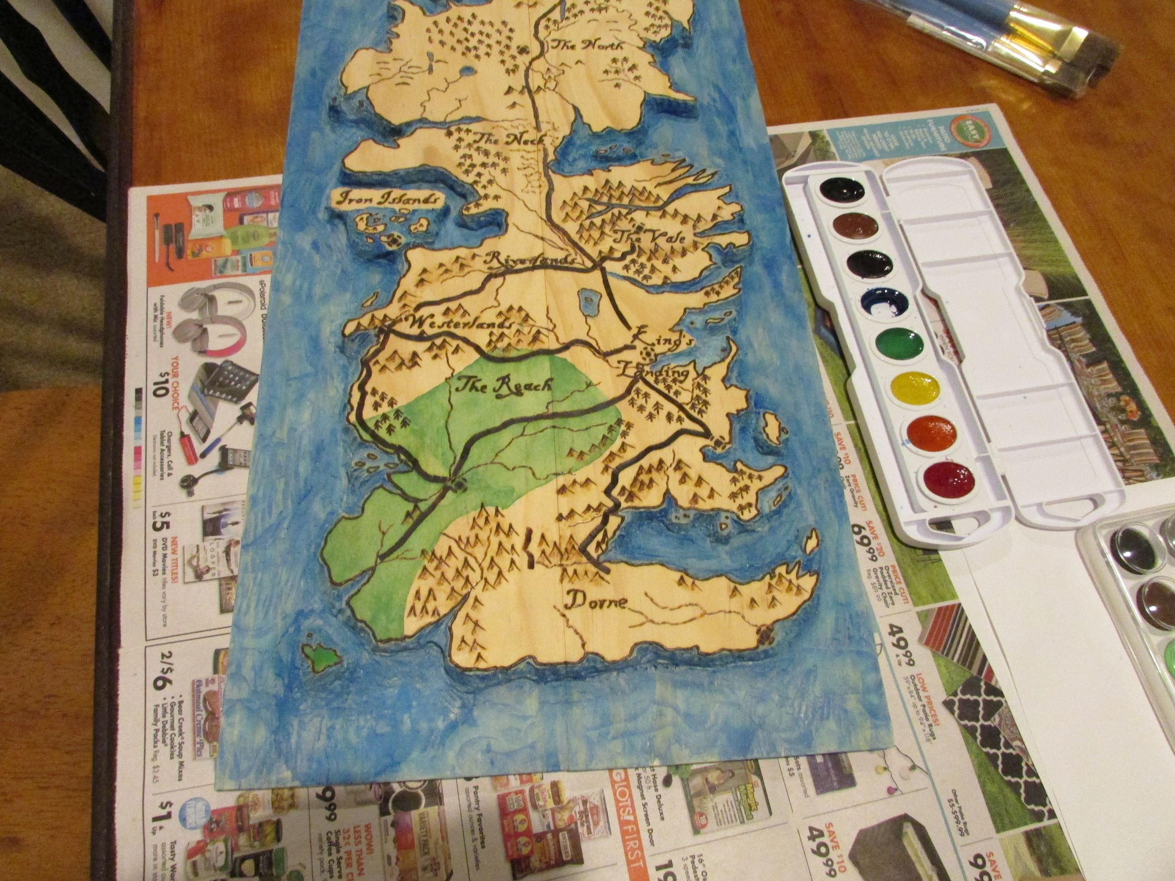 Game of Thrones Painted Table / 3D Map : 7 Steps (with Pictures ...