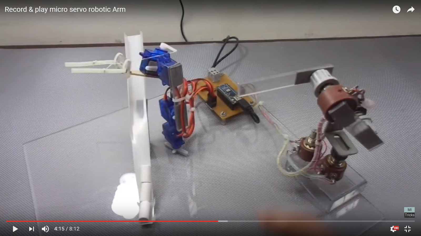 Micro Servo Based Robotic Arm With Record and Play Function : 5 Steps ...